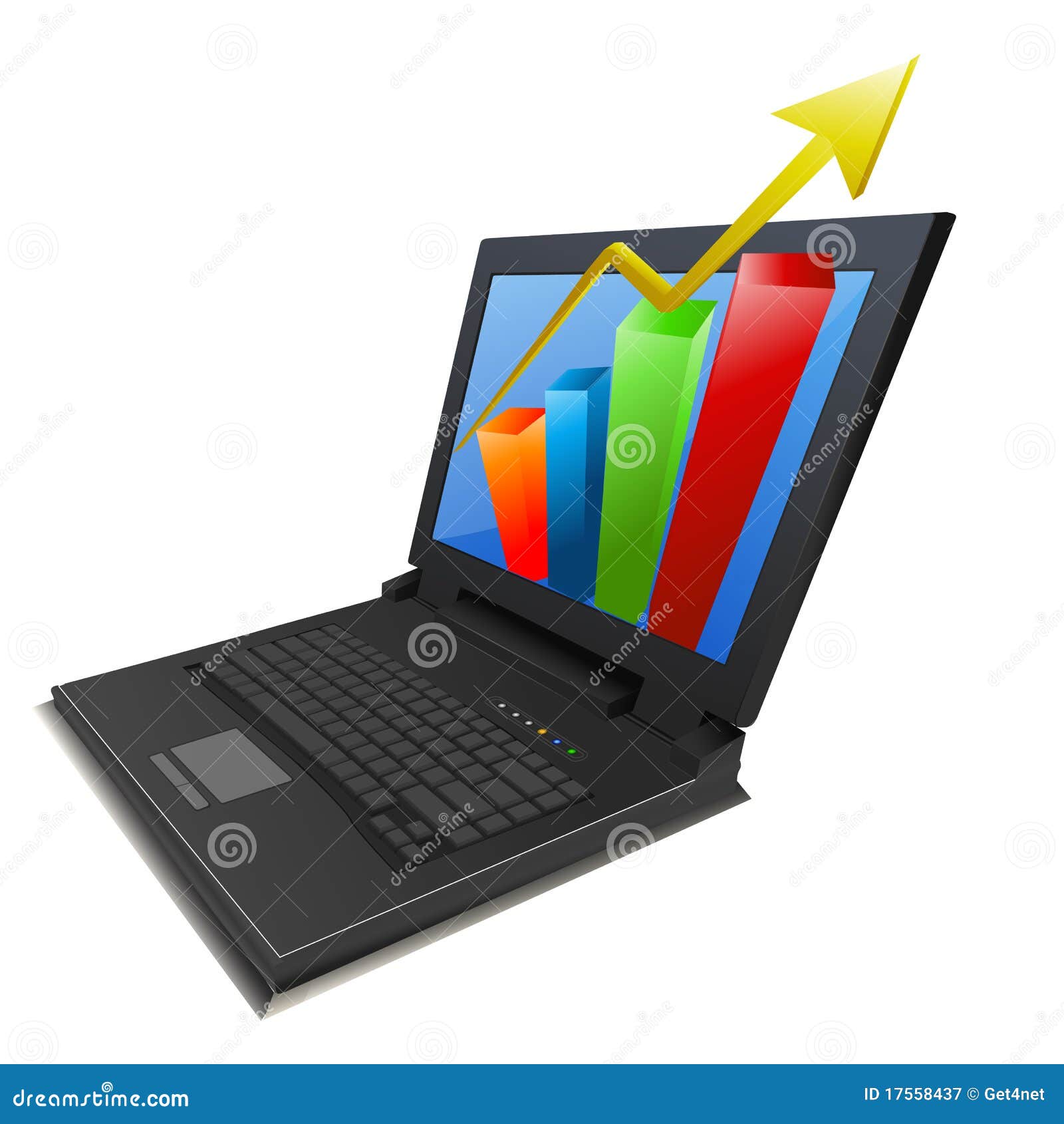 Business Growth Graph Laptop Stock Illustrations – 13,434 Business ...