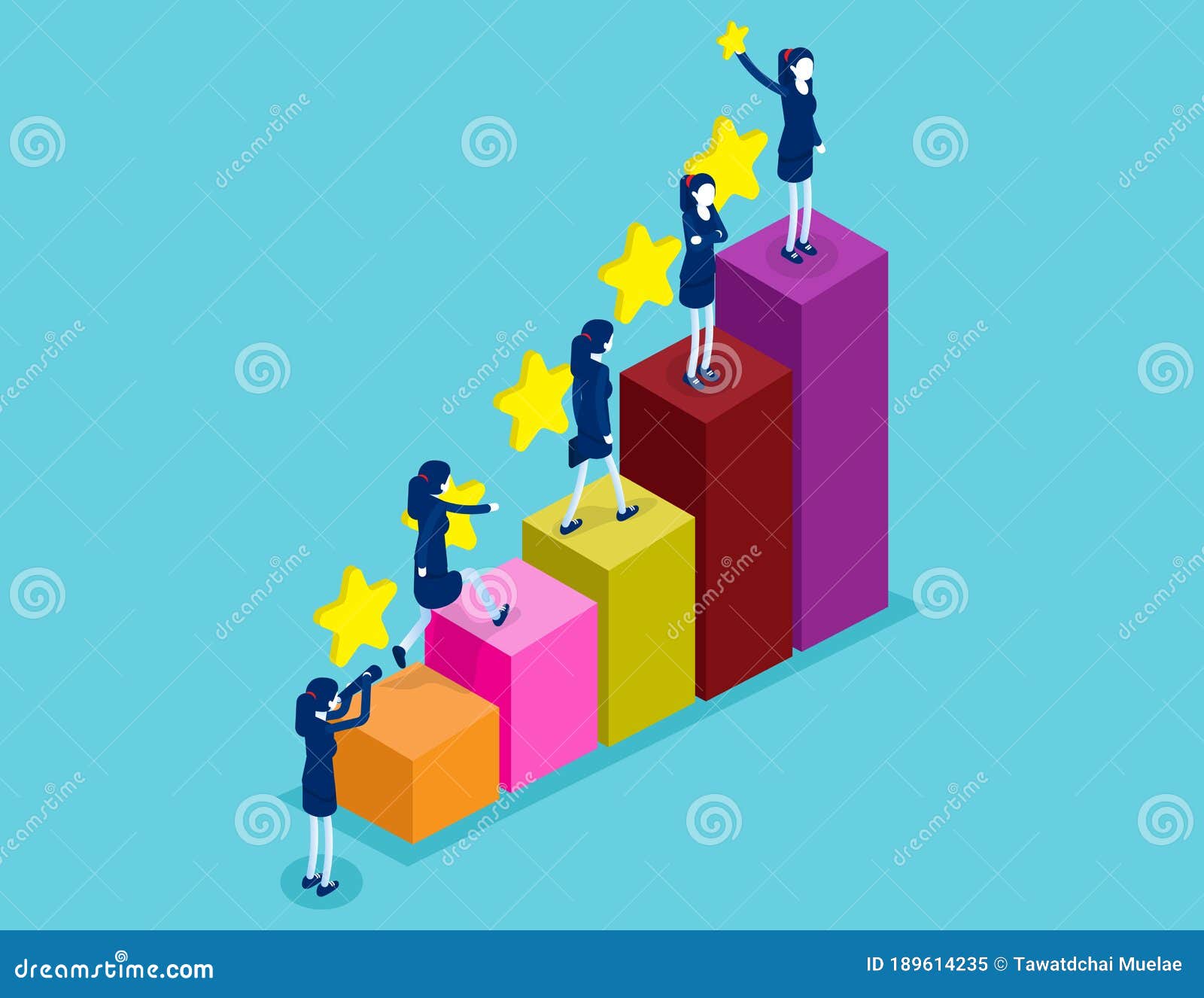 Business Growth Graph with Team Development. Isometric Business Concept ... Business Growth Graph with Team Development. Isometric Business Concept ...