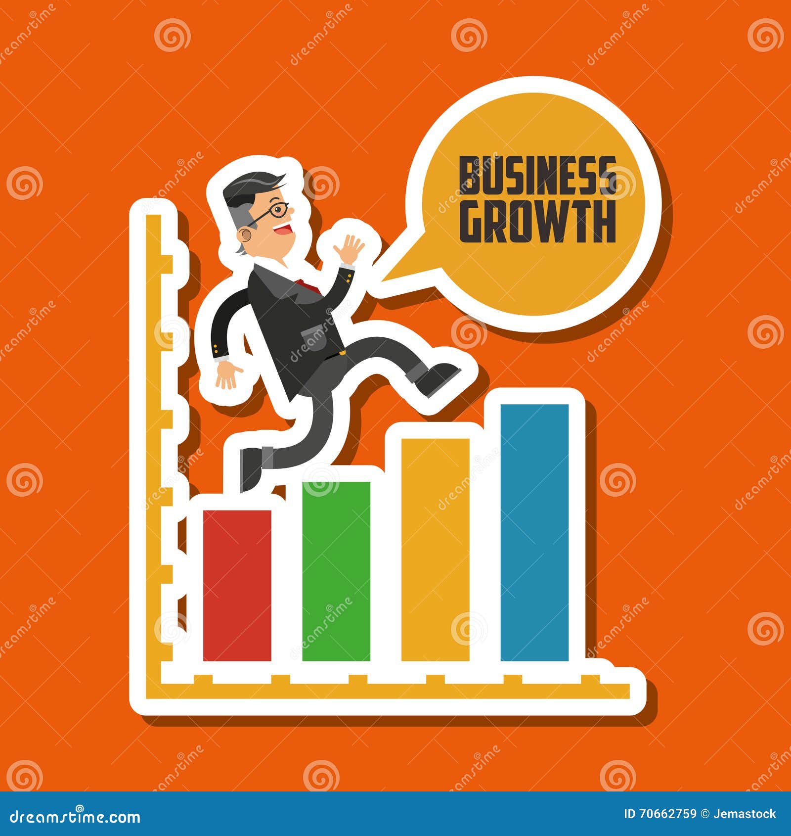 Business Growth Graphic Design Stock Vector - Illustration of diagram ...