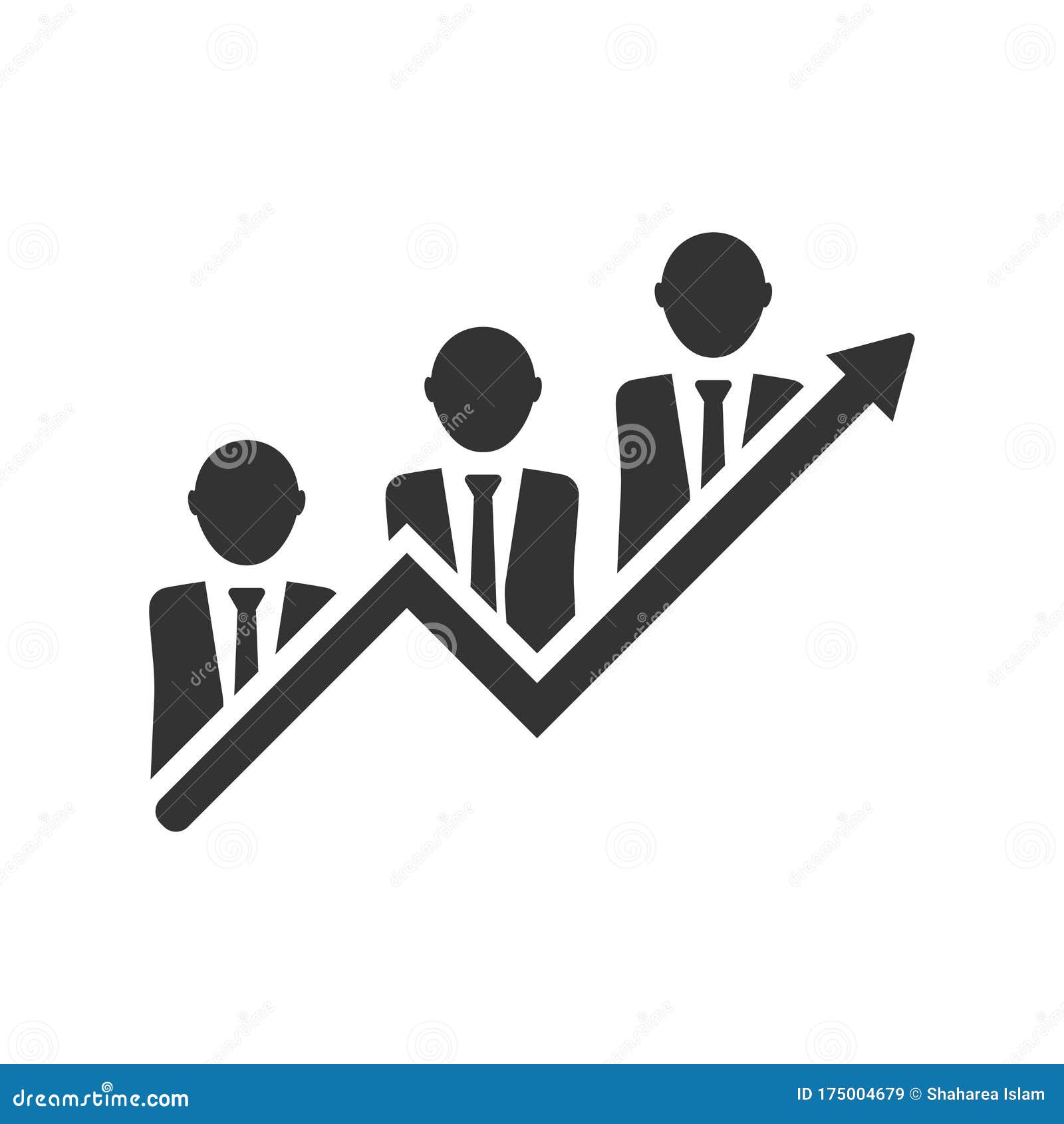 Business growth icon stock vector. Illustration of improvement - 175004679