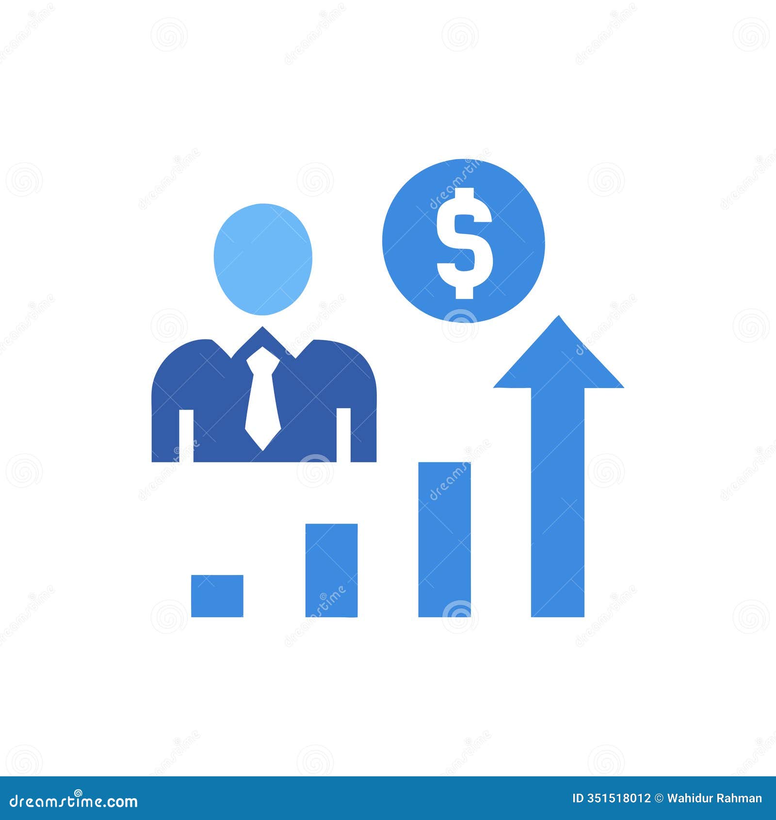 Business Growth Icon for Success Stock Illustration - Illustration of ...