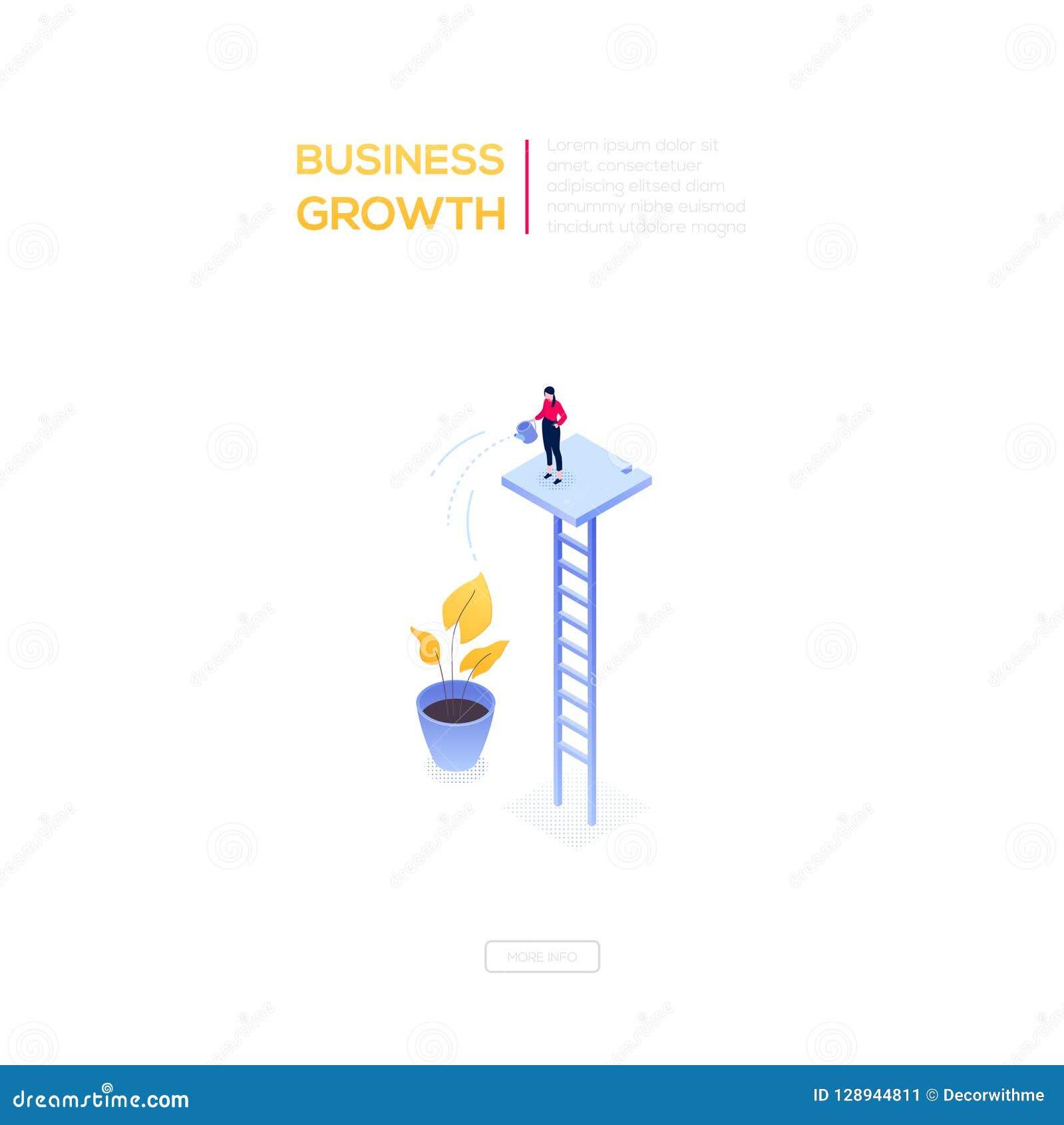 Business Growth - Modern Isometric Vector Web Banner Stock Vector ...
