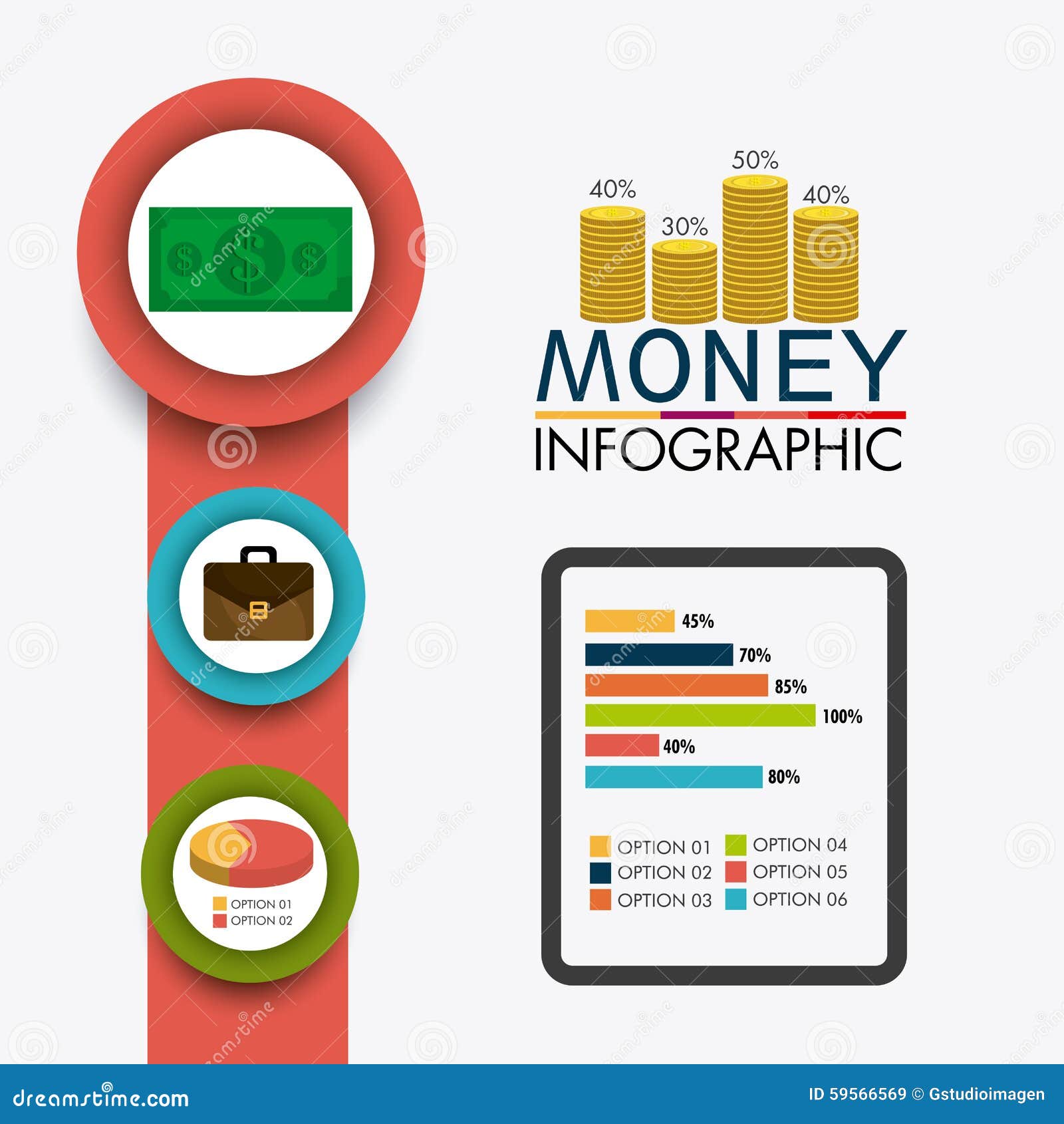 Business Growth and Money Savings Stock Vector - Illustration of ...
