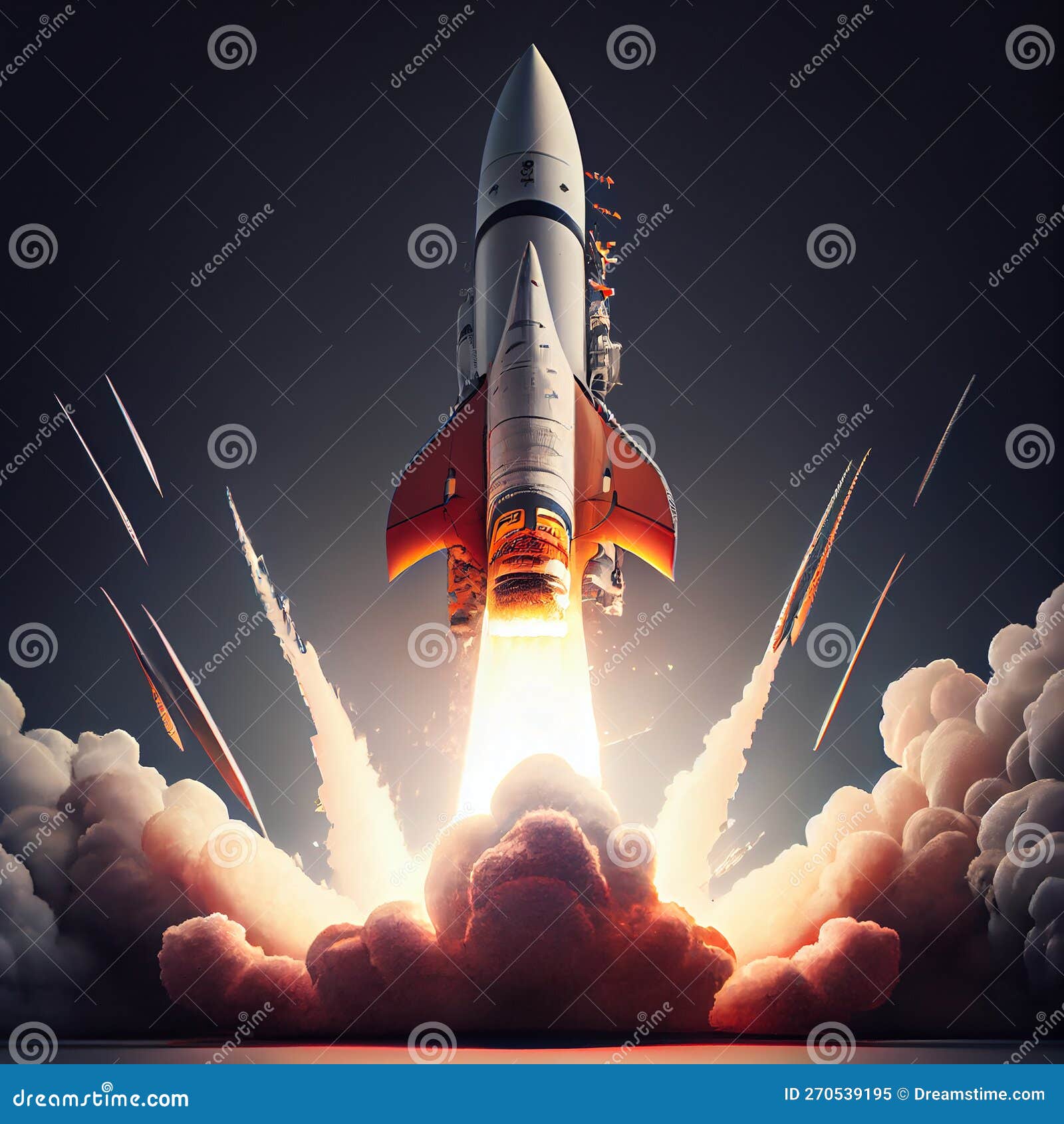Business Growth Rocket Illustration,generative Ai Stock Illustration ...