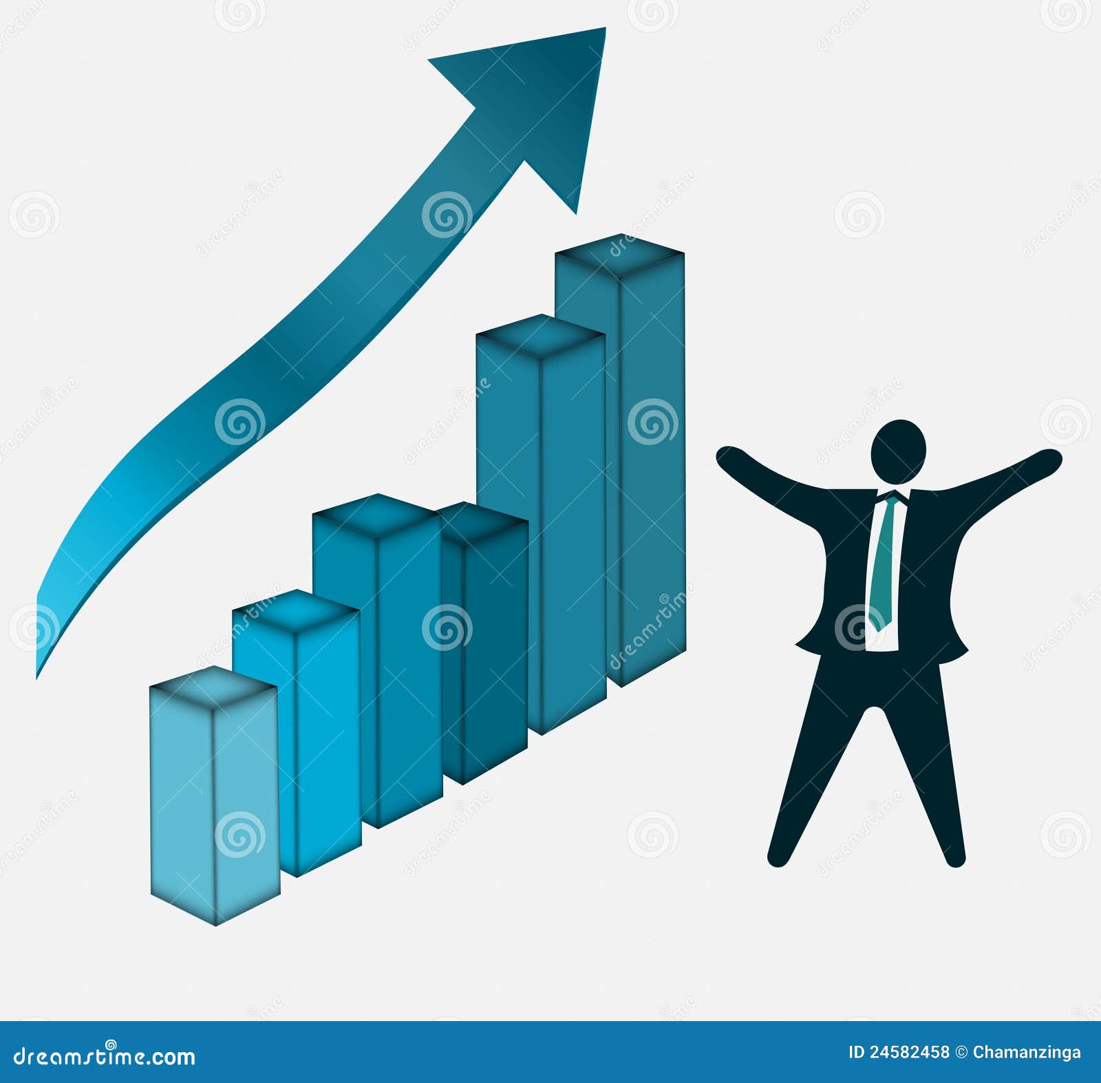 Business Growth and Success Graph Stock Illustration - Illustration of ...