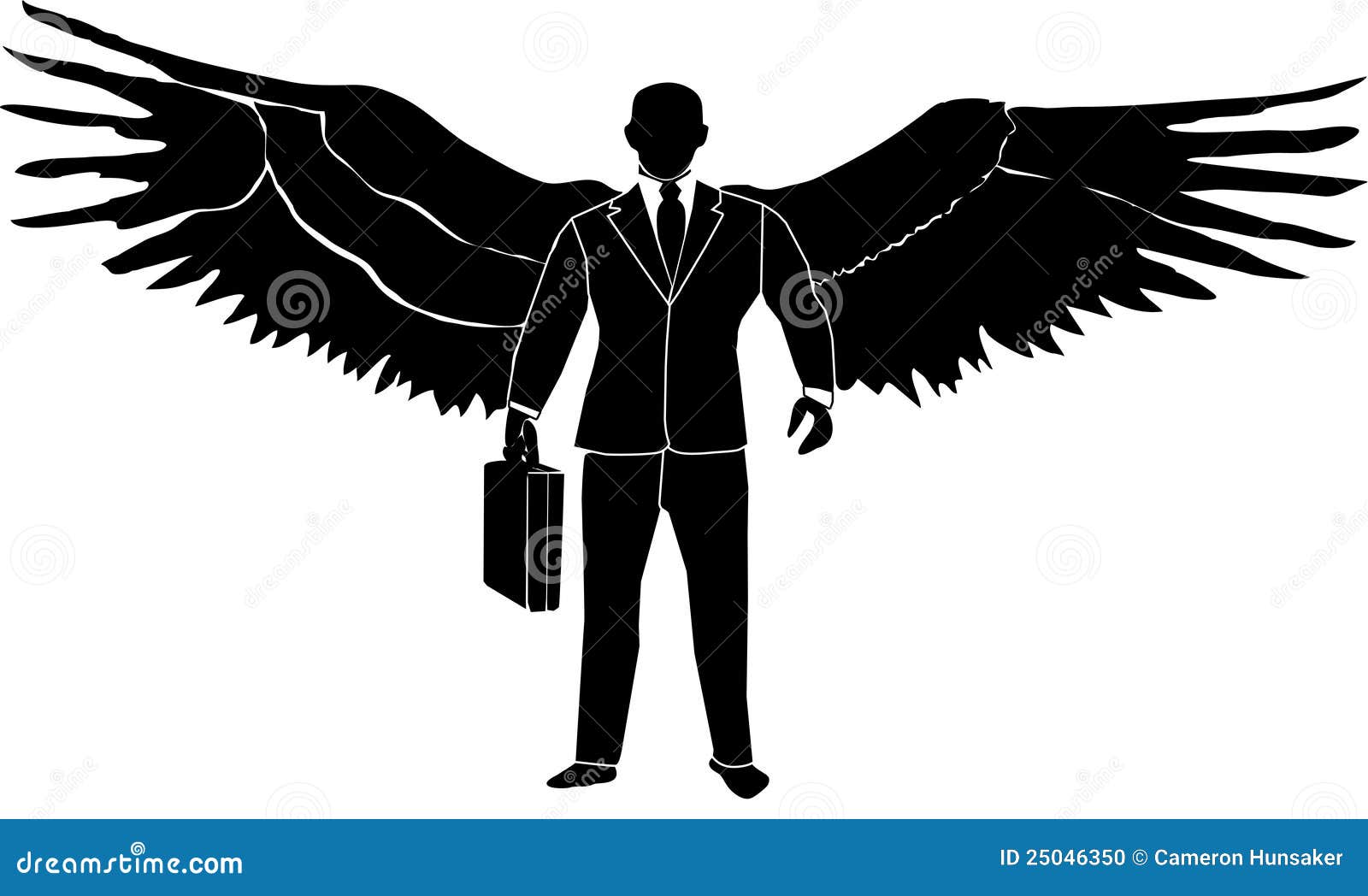 Angel Helping Man Vector Illustration | CartoonDealer.com #43448088
