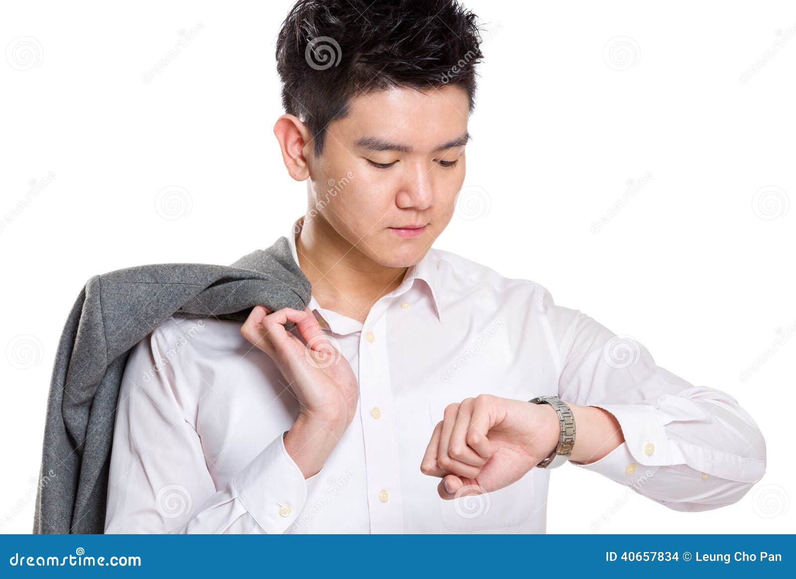 Business Guy Looking at Watch Stock Photo - Image of closeup, dressed ...
