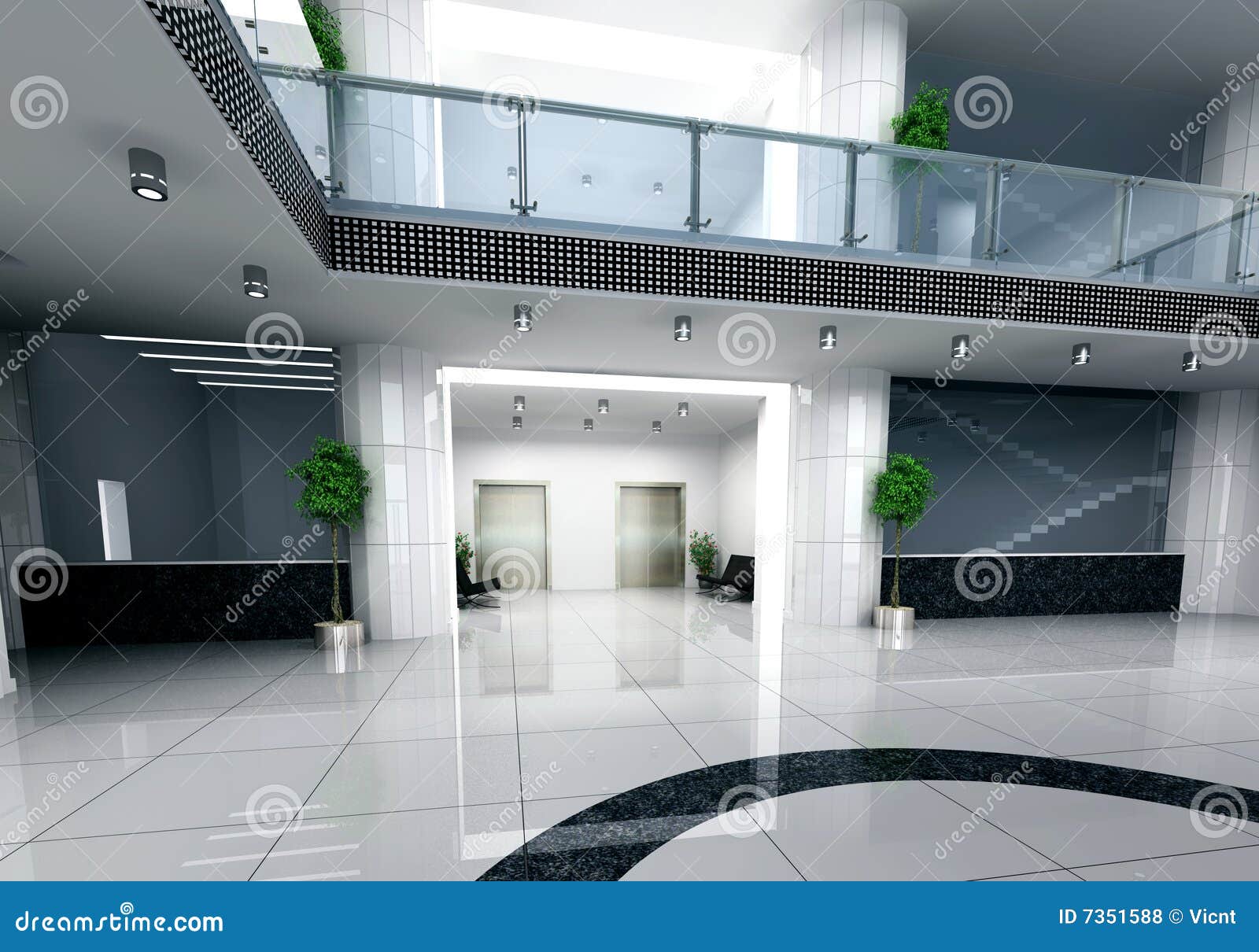 Business hall stock illustration. Illustration of architectural - 7351588