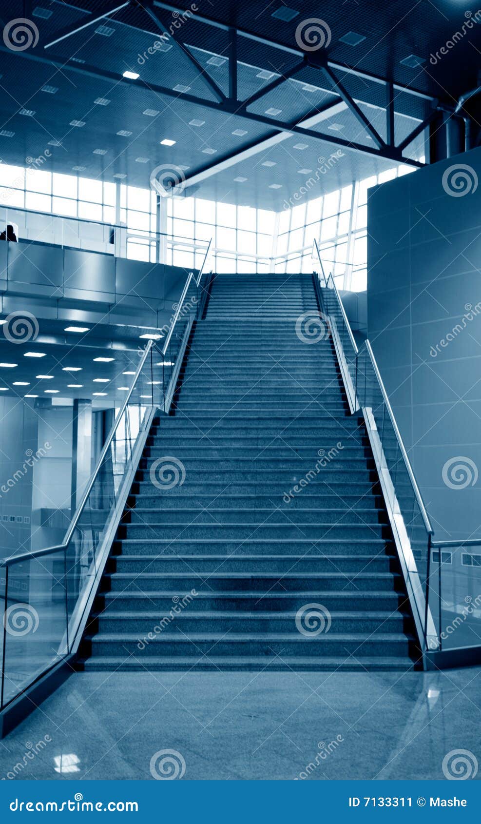 Business hall blue stock image. Image of interior, indoors - 7133311