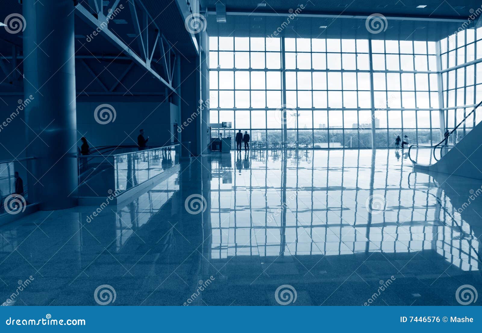 Business hall blue stock photo. Image of reflection, international ...