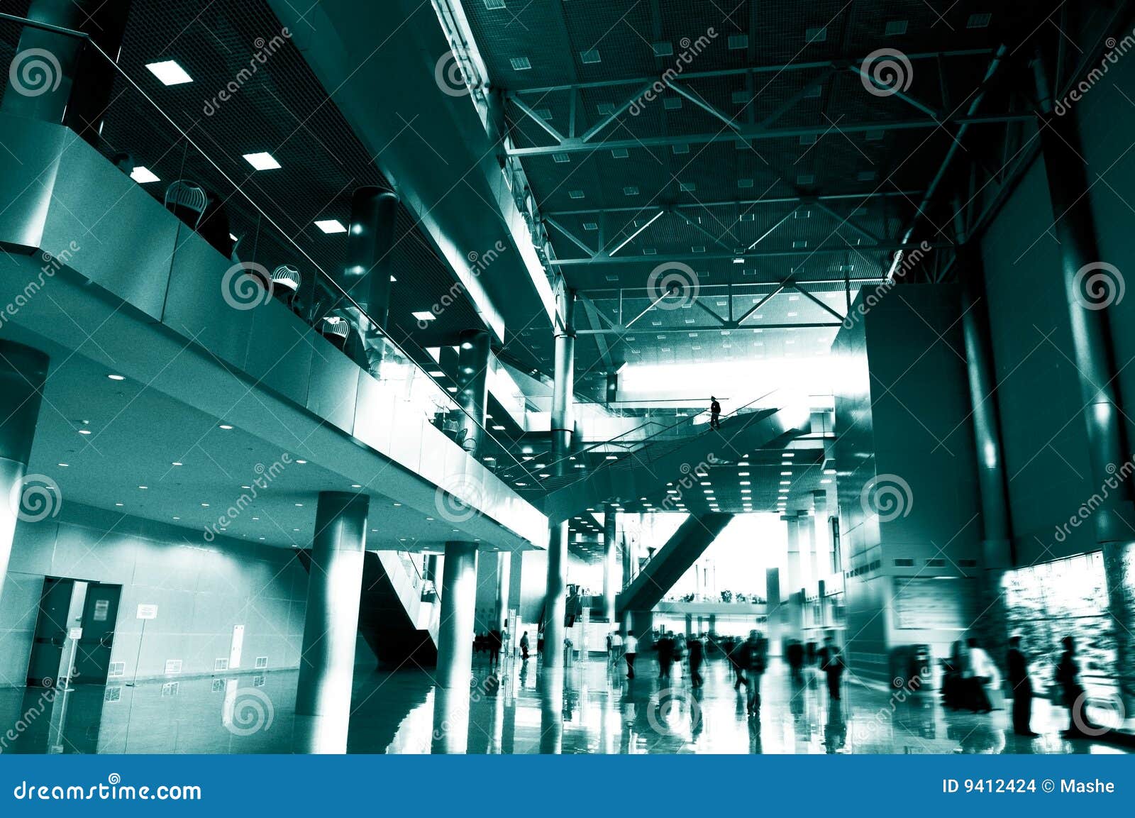 Business hall blue stock photo. Image of roof, center - 9412424