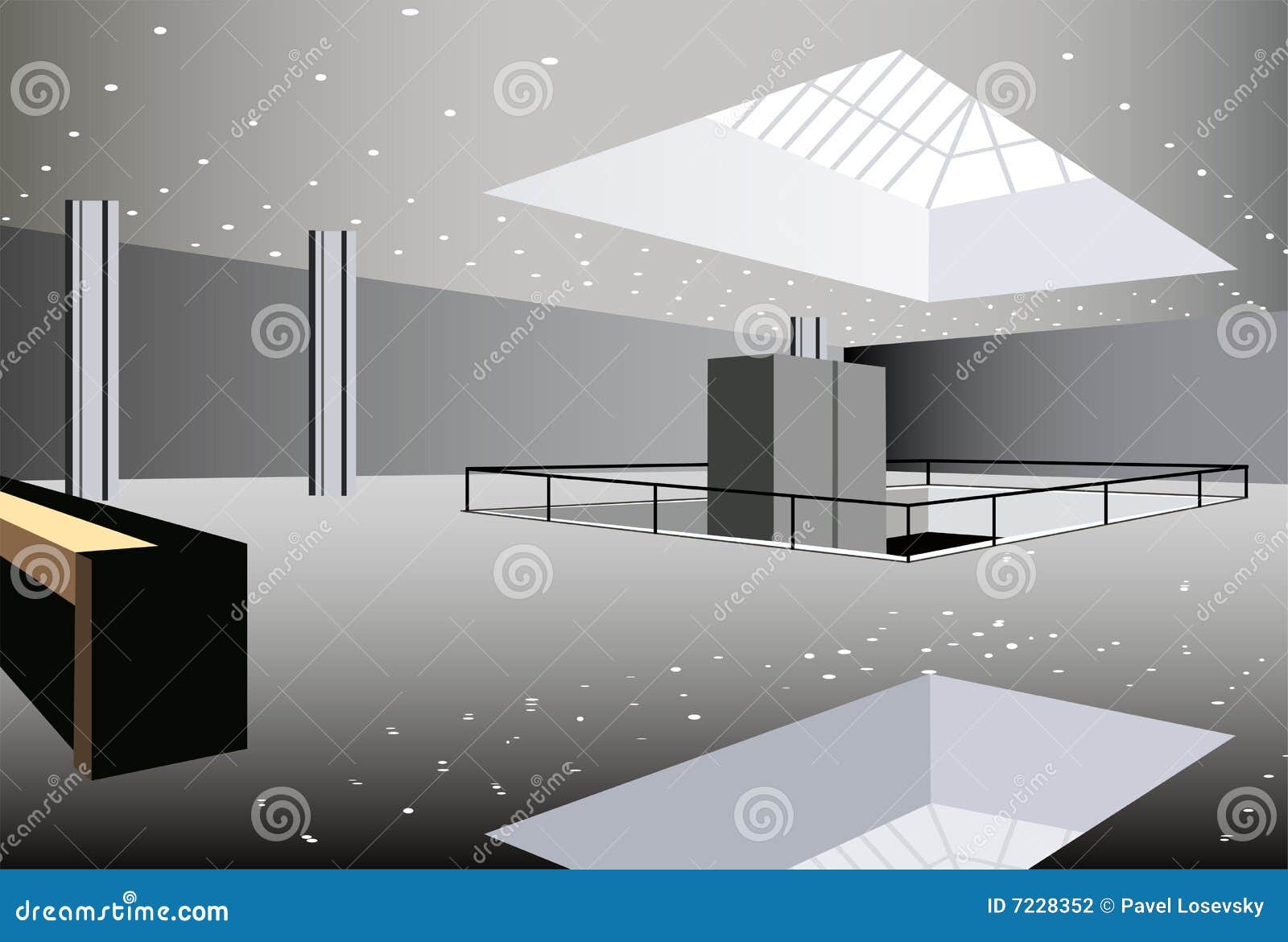 Business Hall Interior Vector Stock Vector - Illustration of office ...