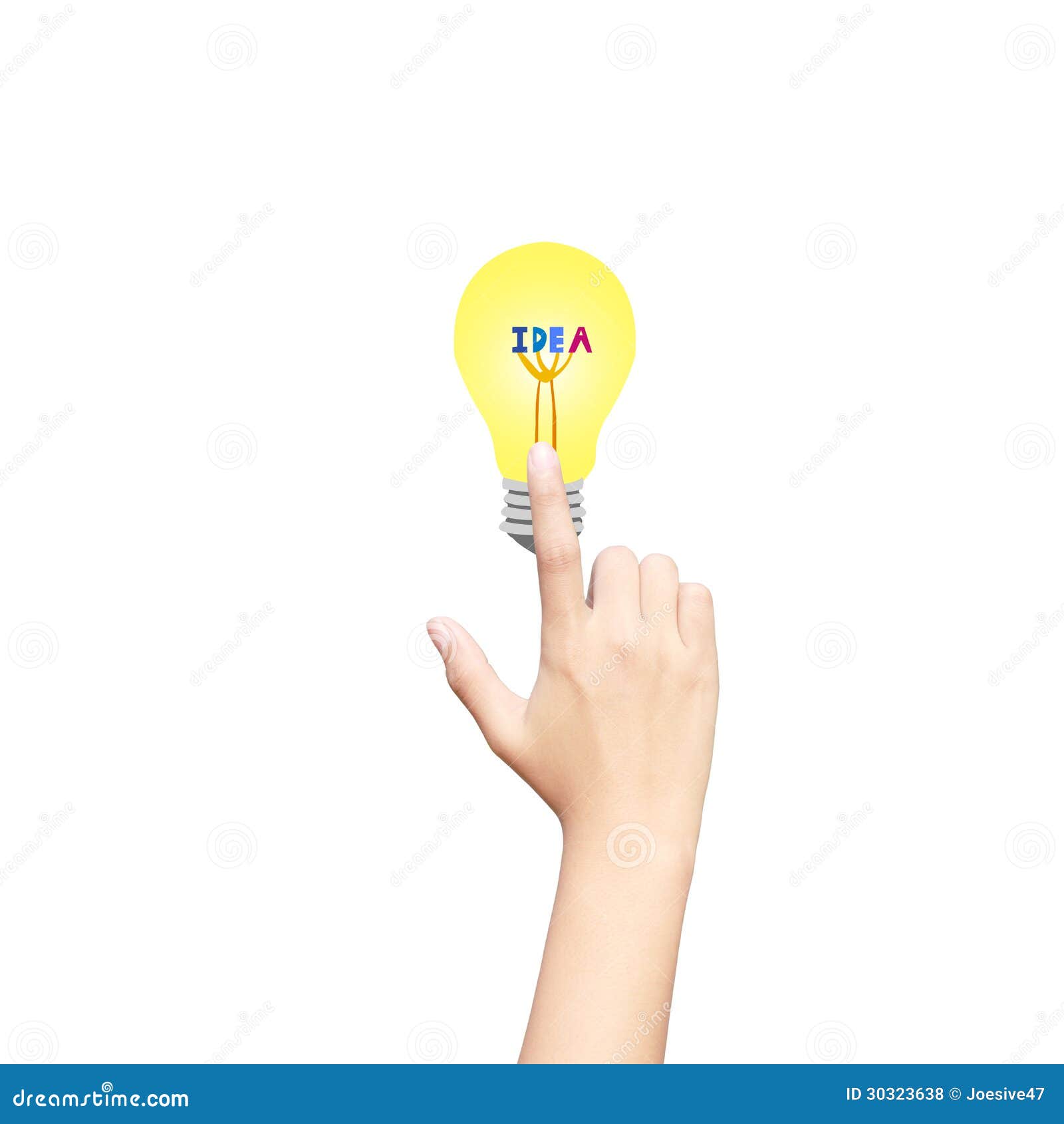 Business Hand Clicking Idea Stock Photo - Image of quest, push: 30323638