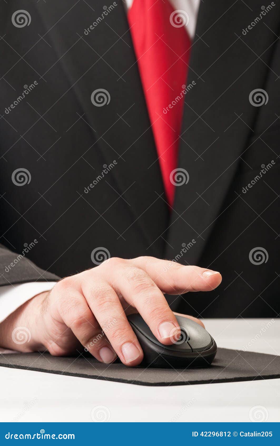 Business Hand Clicking Wireless Mouse Stock Photo - Image of elegant ...
