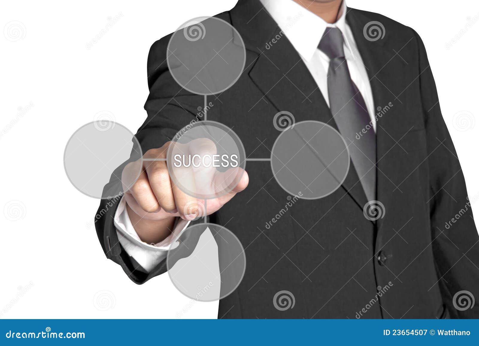 Business Hand with Connection Icons Stock Illustration - Illustration ...