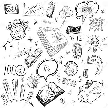 Business Hand Drawing, Vector Illustrations. Stock Vector ...