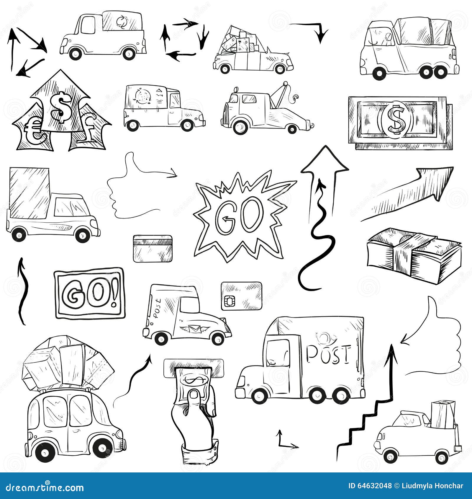 Business Hand Drawing, Vector Illustrations. Stock Vector ...