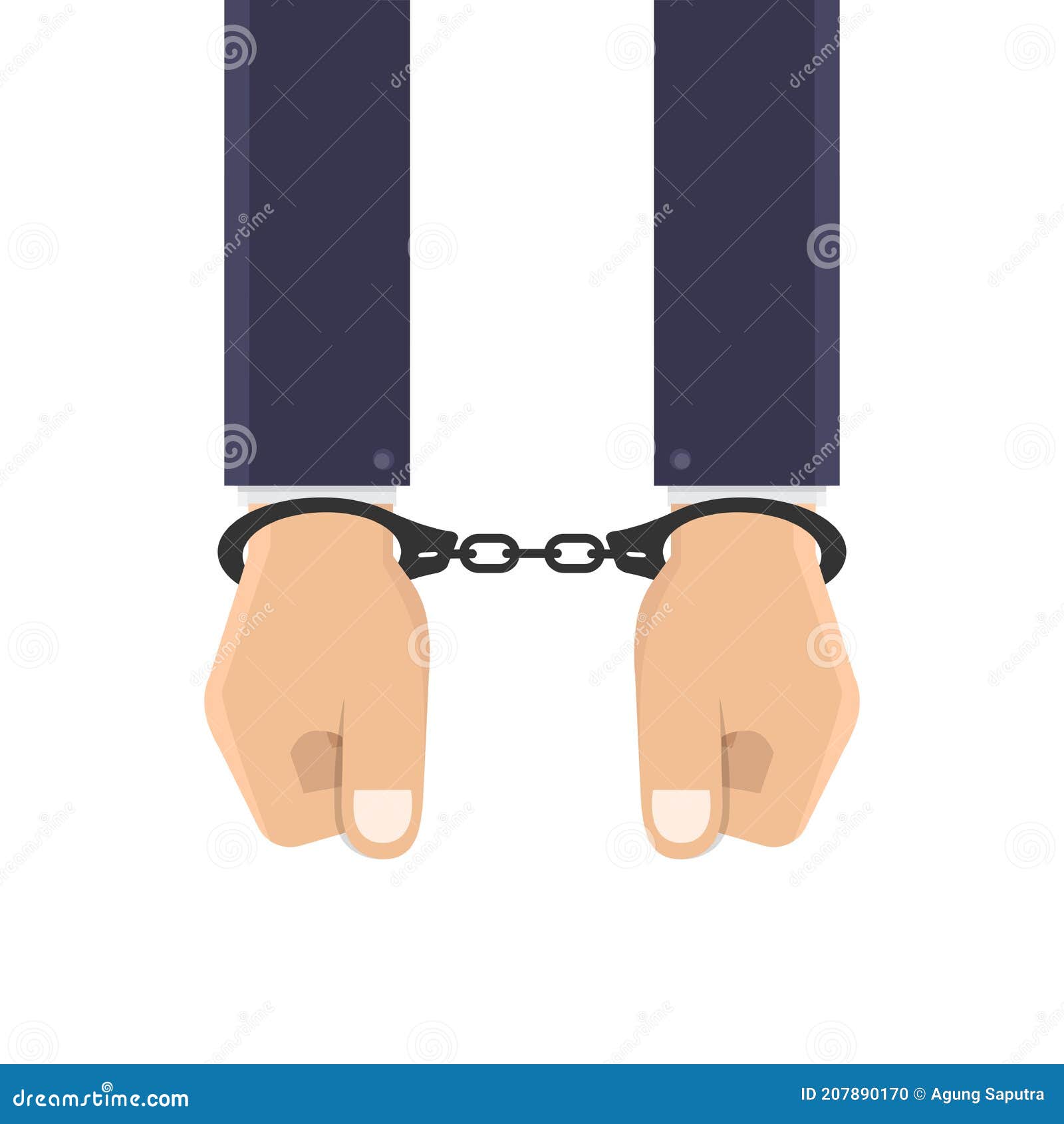 Business Hand Handcuffed Vector Stock Vector - Illustration of currency ...