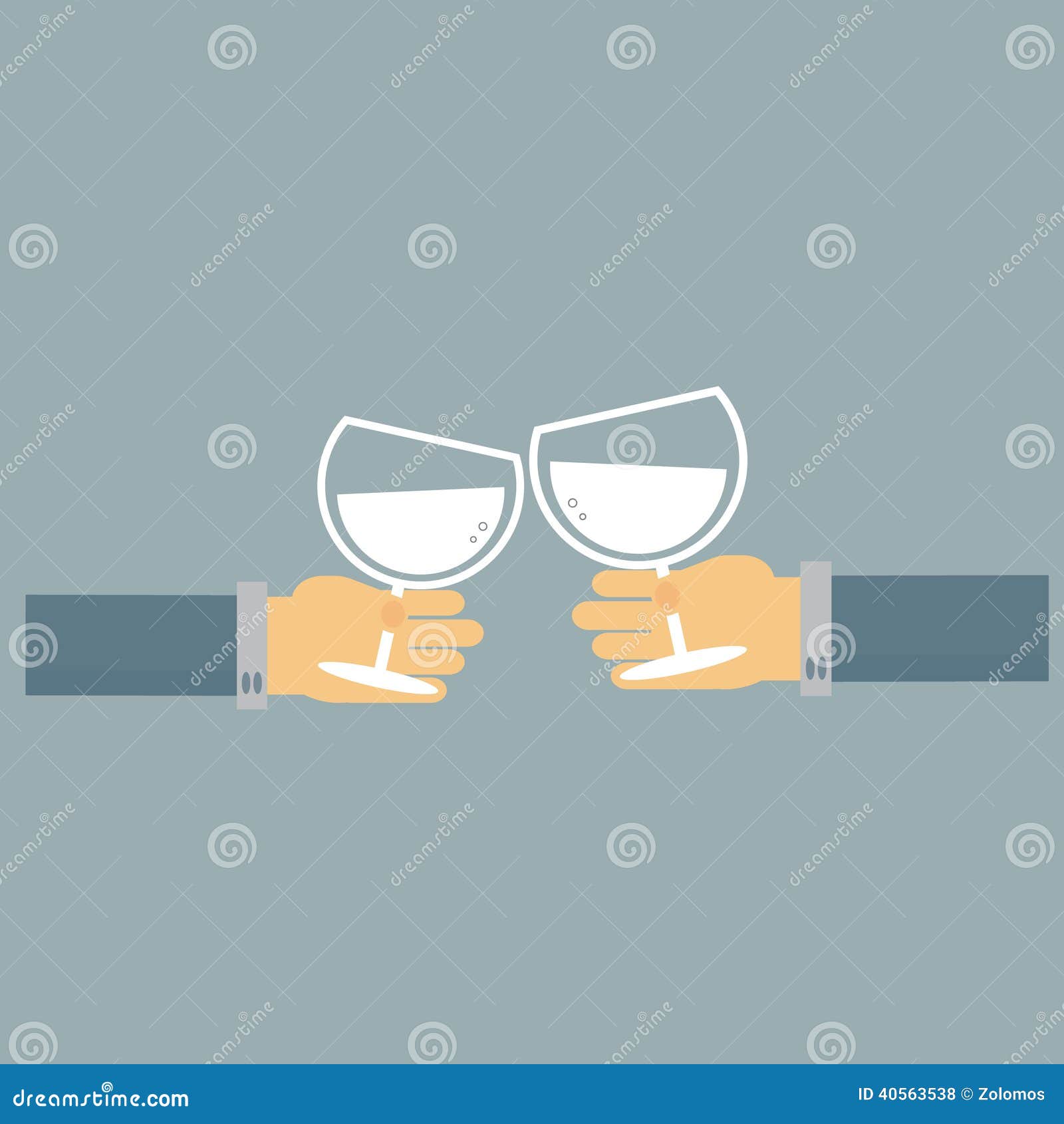 Business Hand Party Concept Stock Vector - Illustration of toasting ...