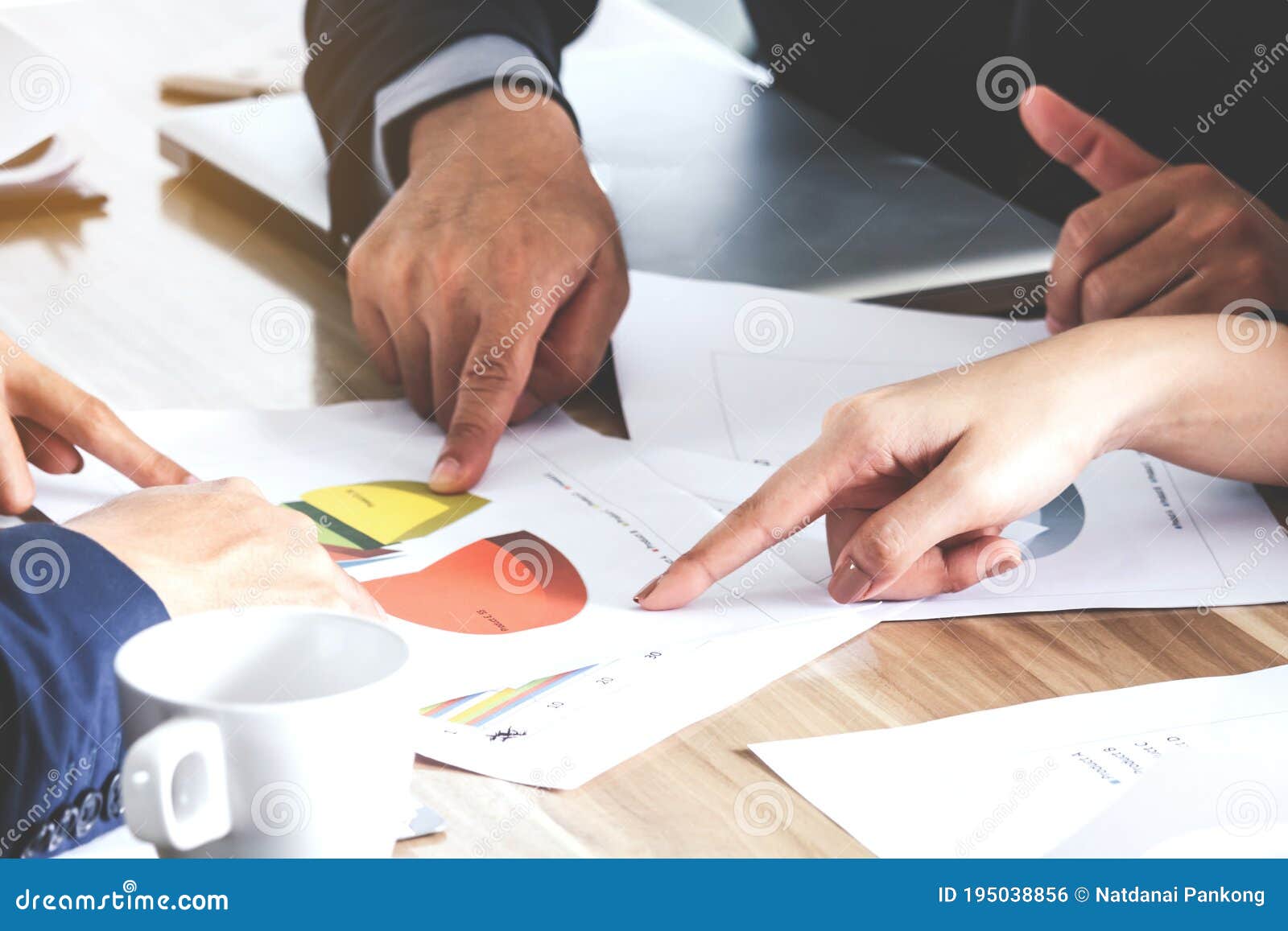 Business Hand Pointing at Business Document Stock Photo - Image of ...