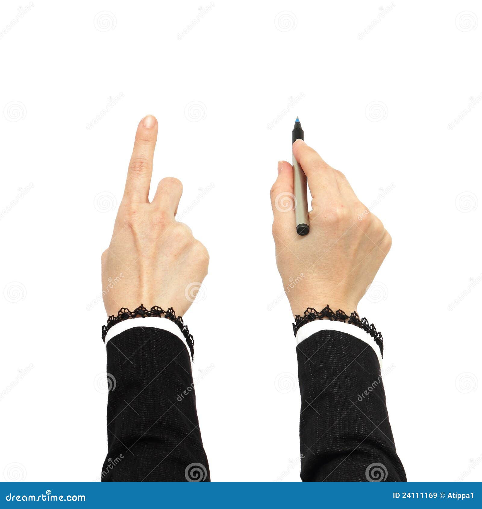 Business Hand Pointing Writing Stock Image - Image of corporate ...