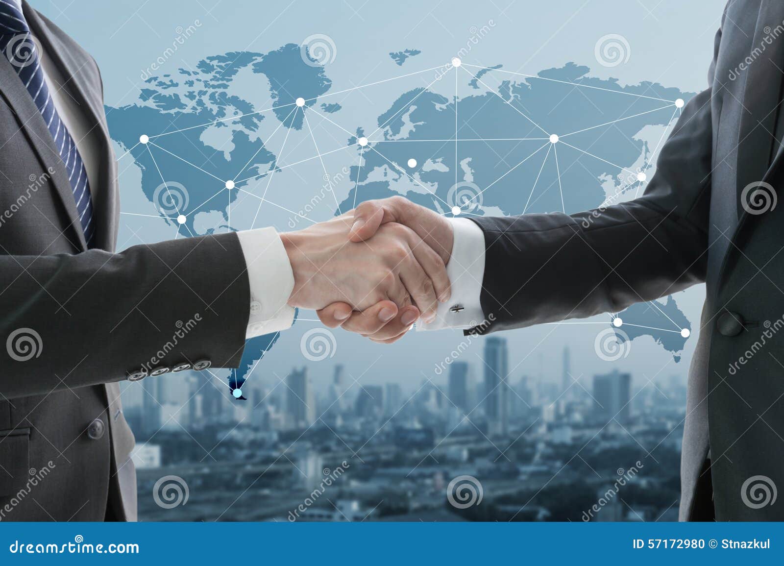 Business Hand Shake with Digital Graph Stock Photo - Image of adult ...