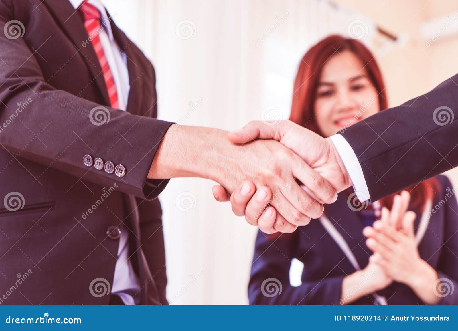 Business Hand Shake between Executive Stock Photo - Image of company ...