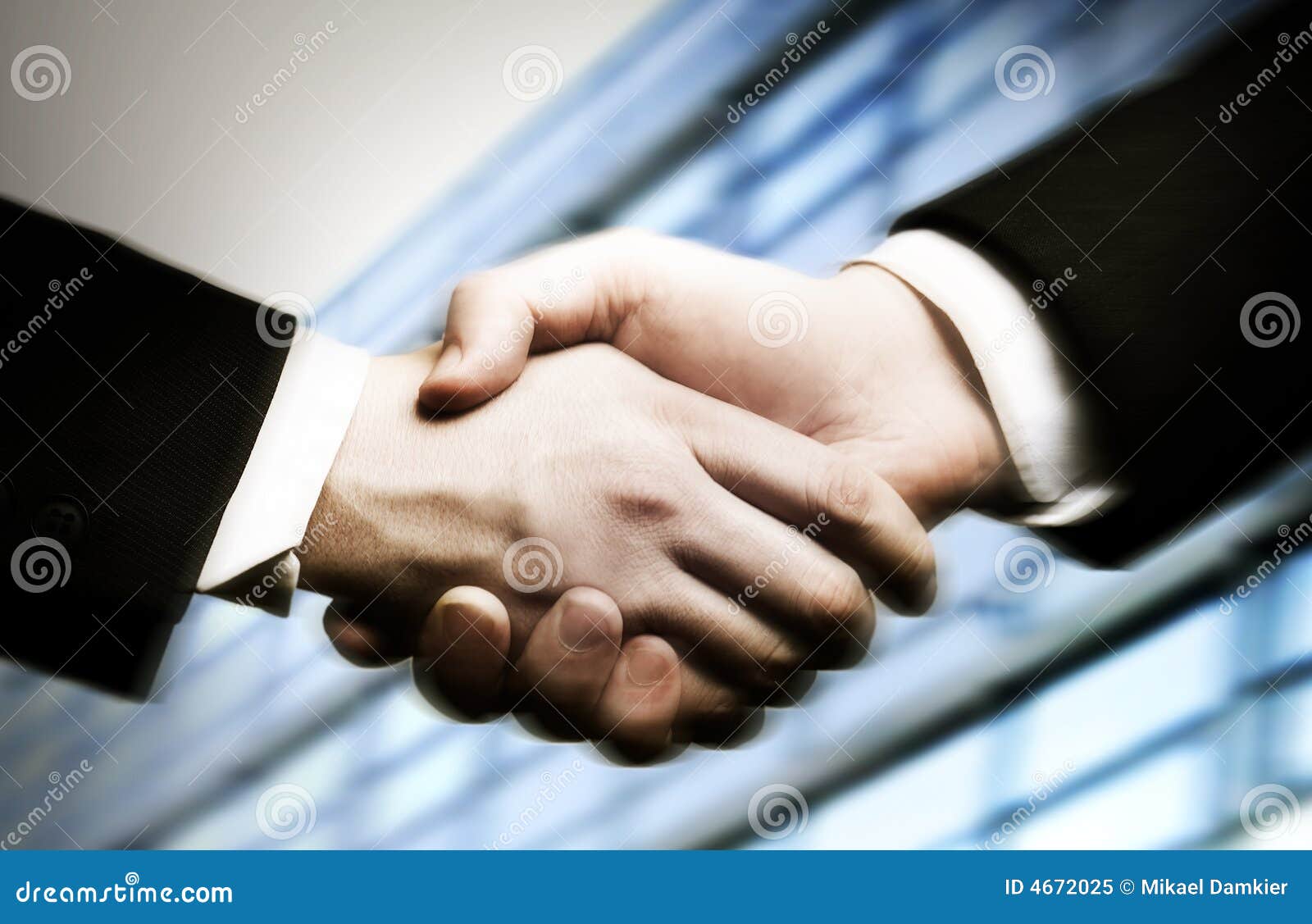 Business Hand Shake and a Office in Background Stock Image - Image of ...
