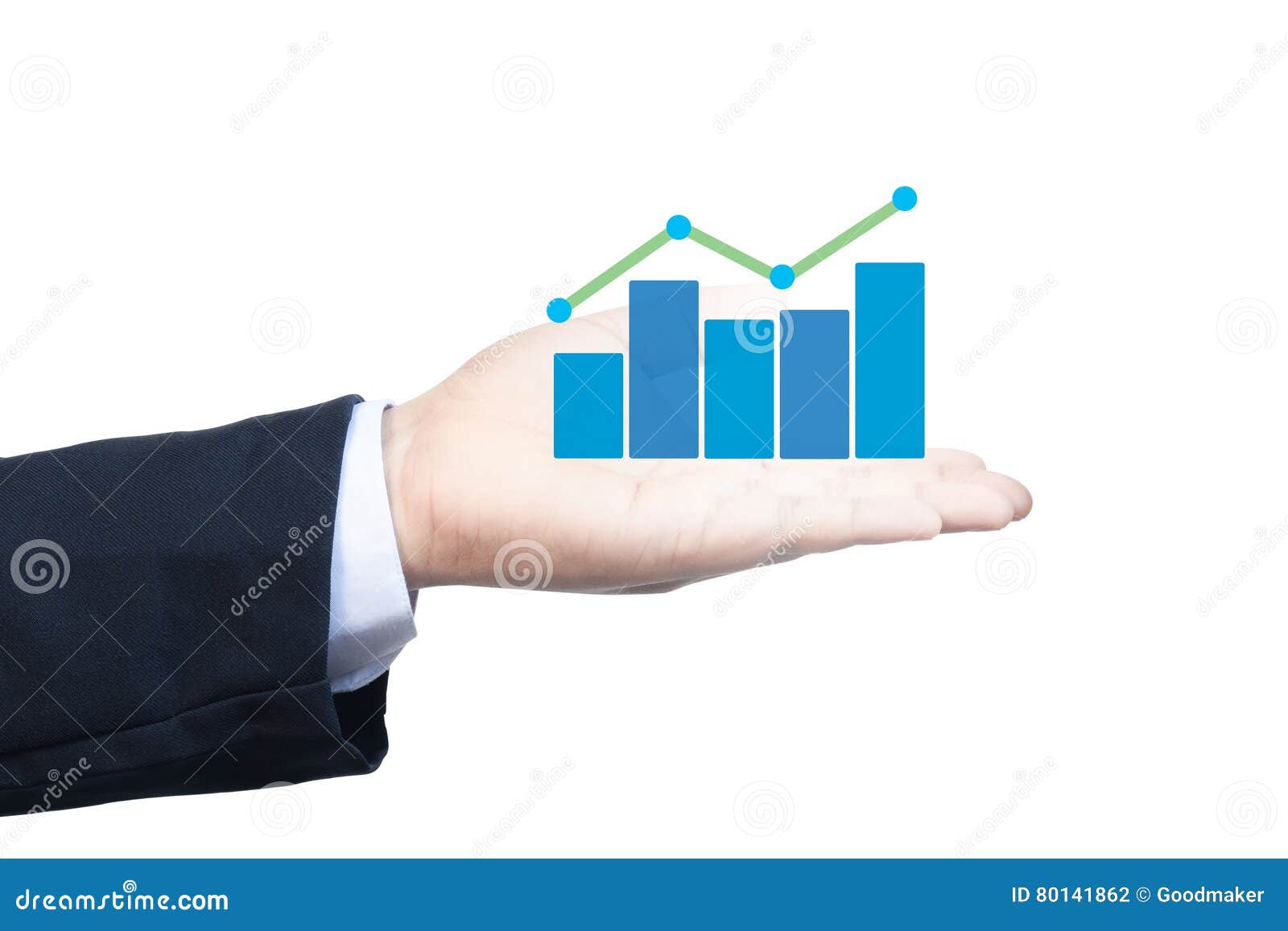 Business Hand Support Growth Graph Stock Photo - Image of deposit ...