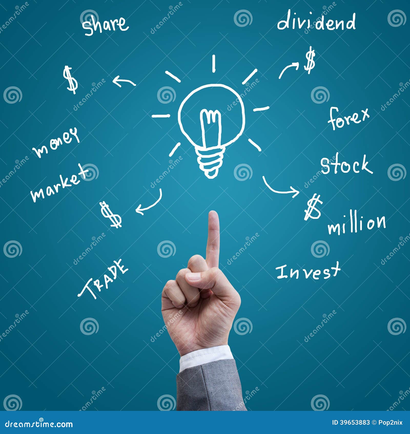 Business hand trade idea stock image. Image of bank, drawing - 39653883