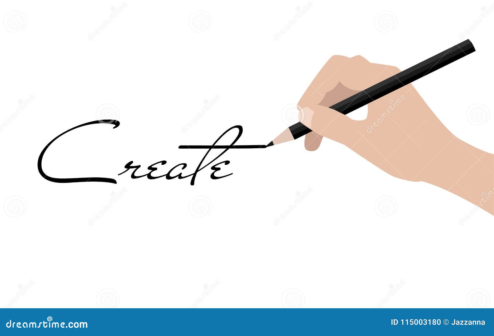 Business Hand Writing Create Stock Vector - Illustration of create ...