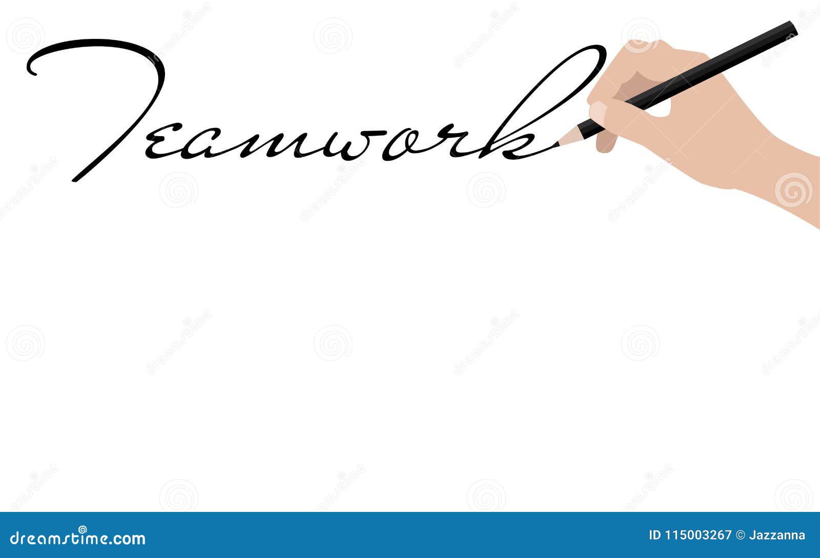 Business Hand Writing Teamwork Stock Vector - Illustration of ...