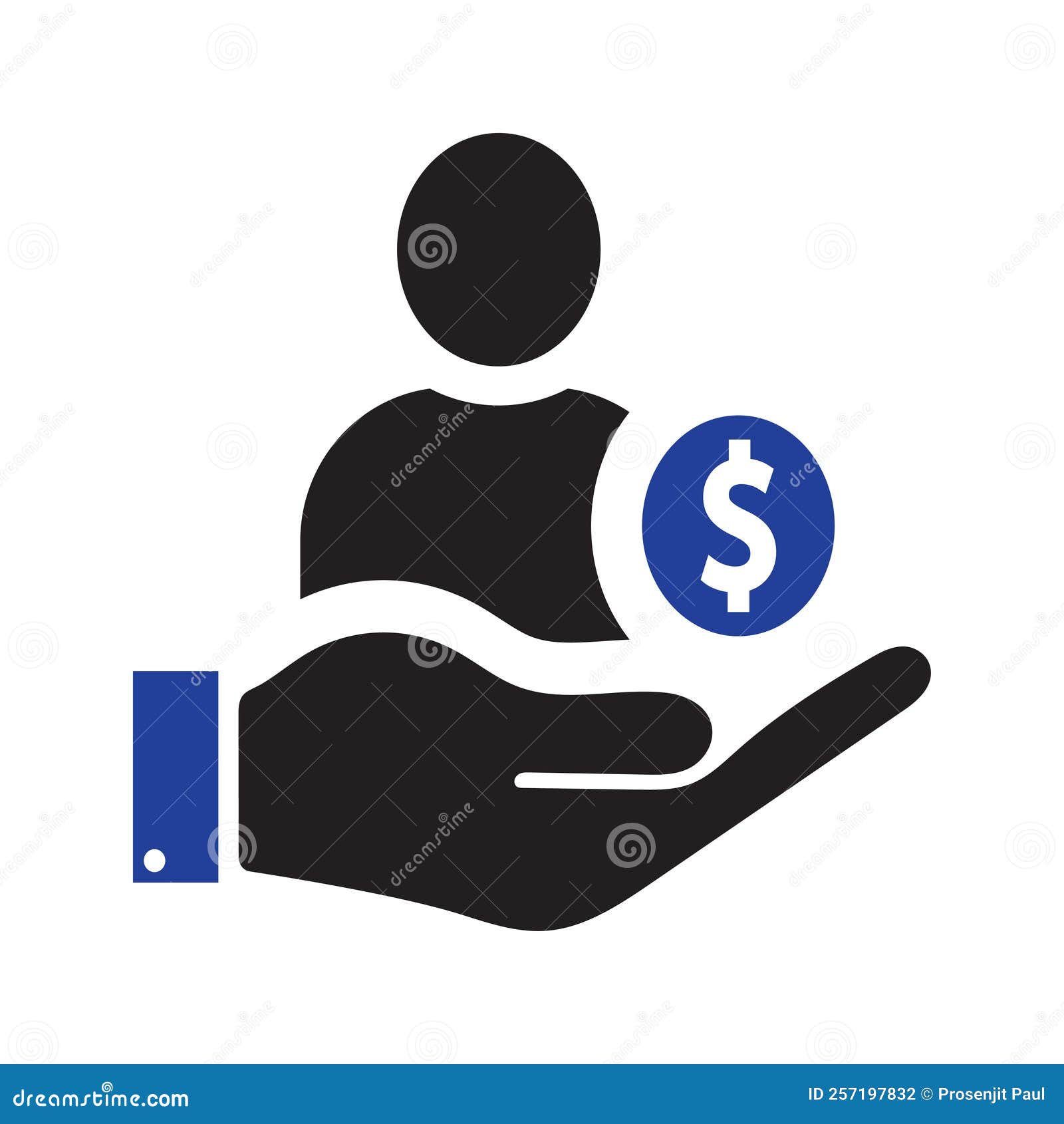 Business handover icon stock vector. Illustration of outline - 257197832