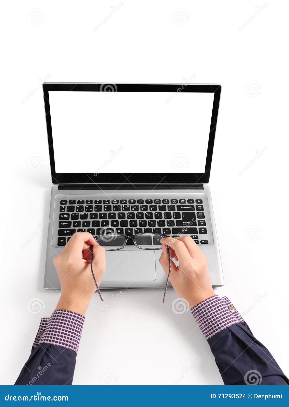 Business Hands Busy Using Laptop Stock Photo - Image of place, desk ...