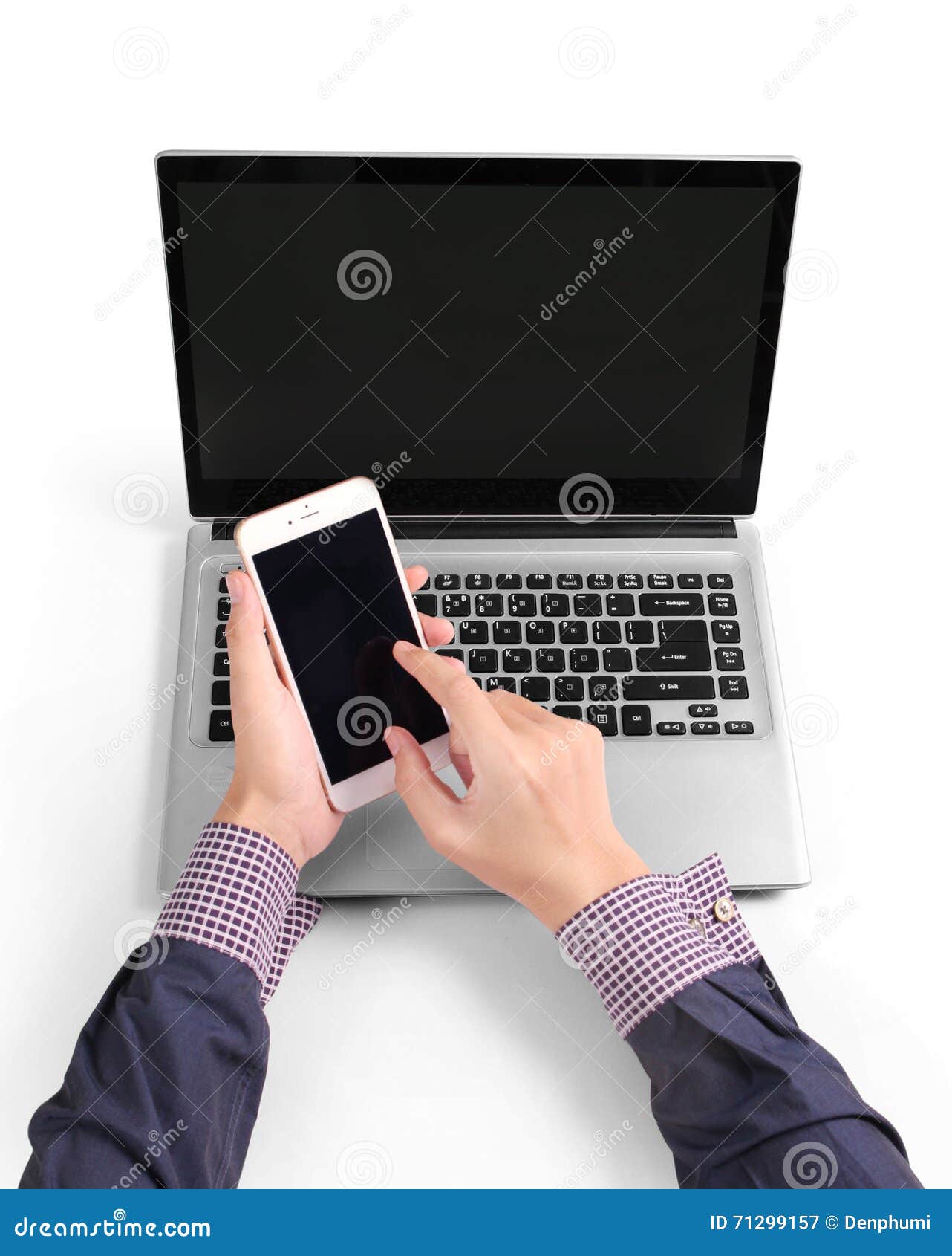 Business Hands Busy Using Laptop Stock Image - Image of modern, writing ...