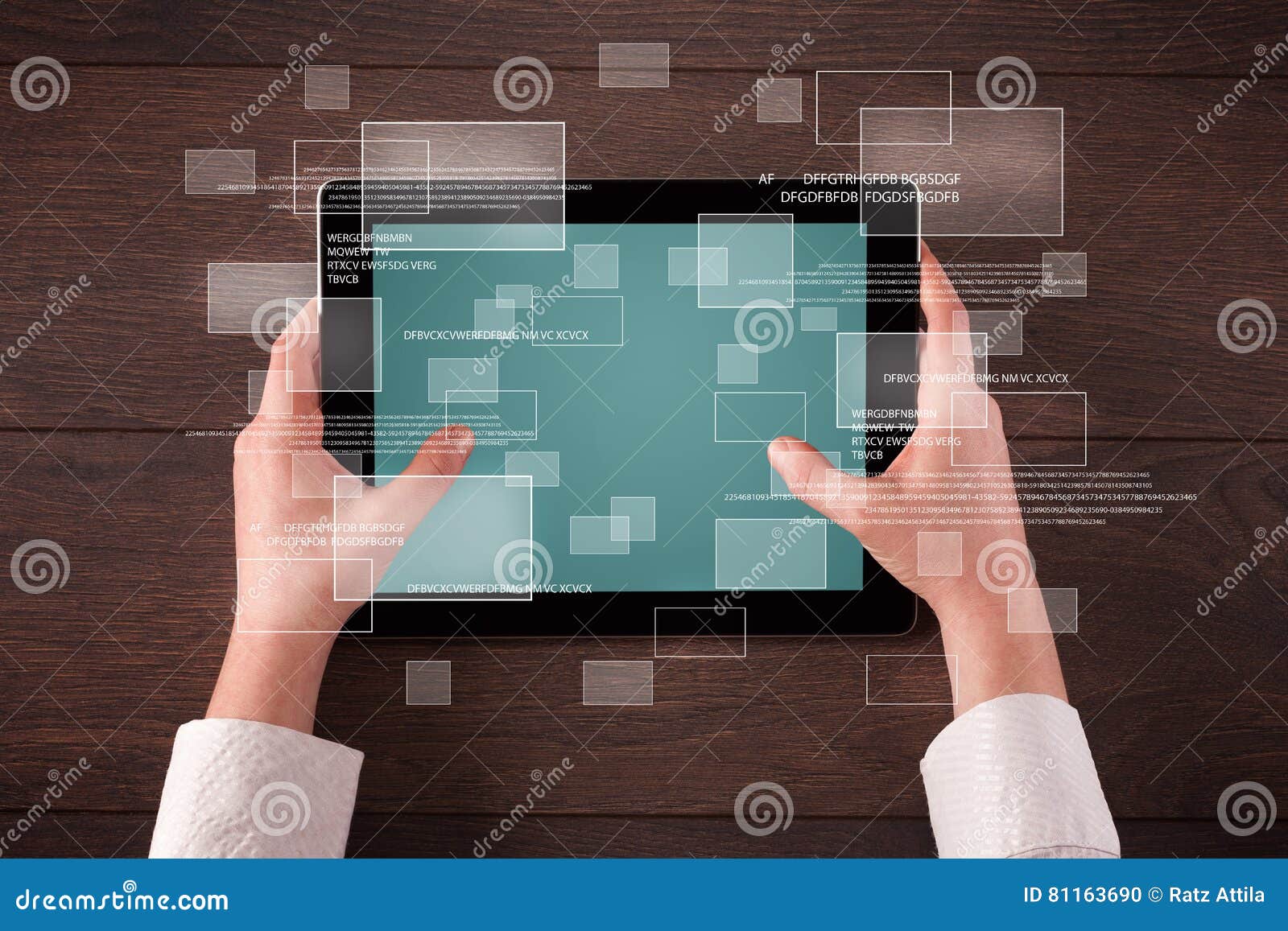 Business Hands Holding Tablet Stock Photo - Image of screen, pointing ...