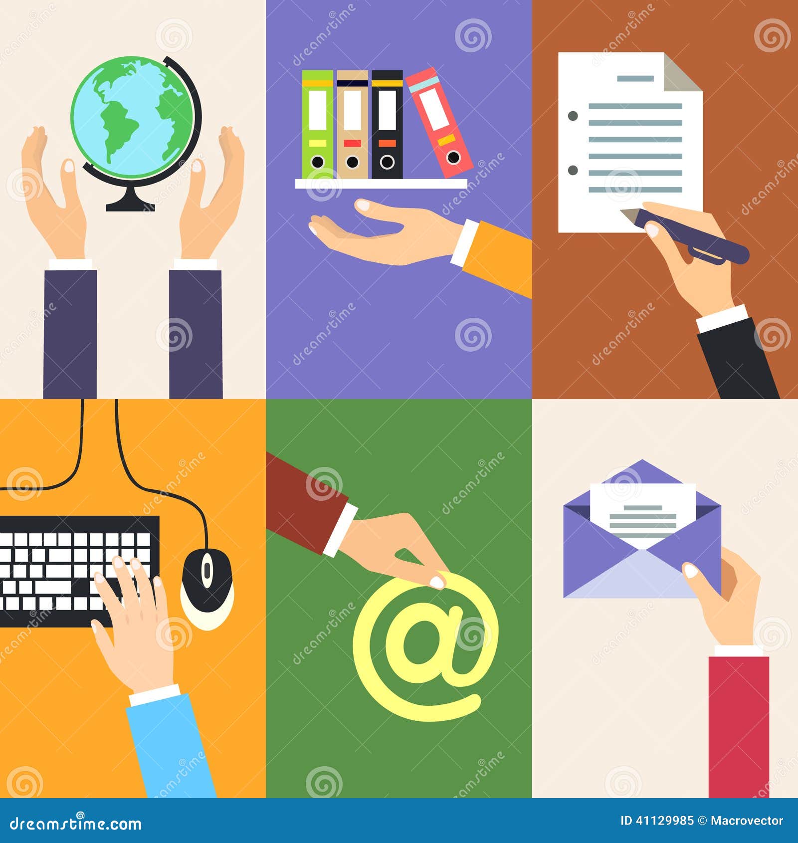 Business hands icons stock vector. Illustration of icons - 41129985