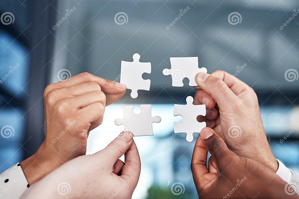 Business Hands, People and Puzzle for Group Problem Solving ...