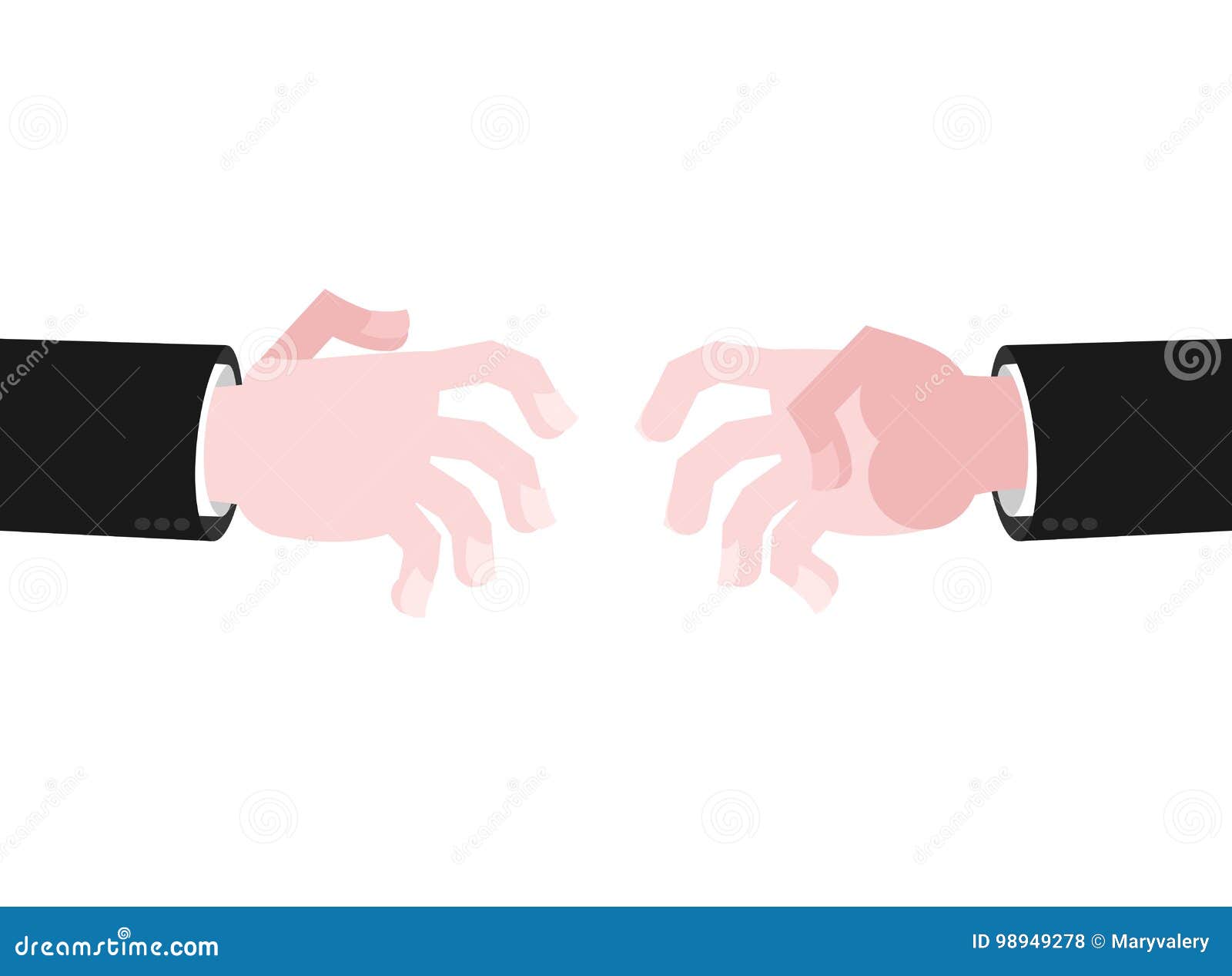 Business Hands Reach for Handshake. Reach Out Stock Vector ...