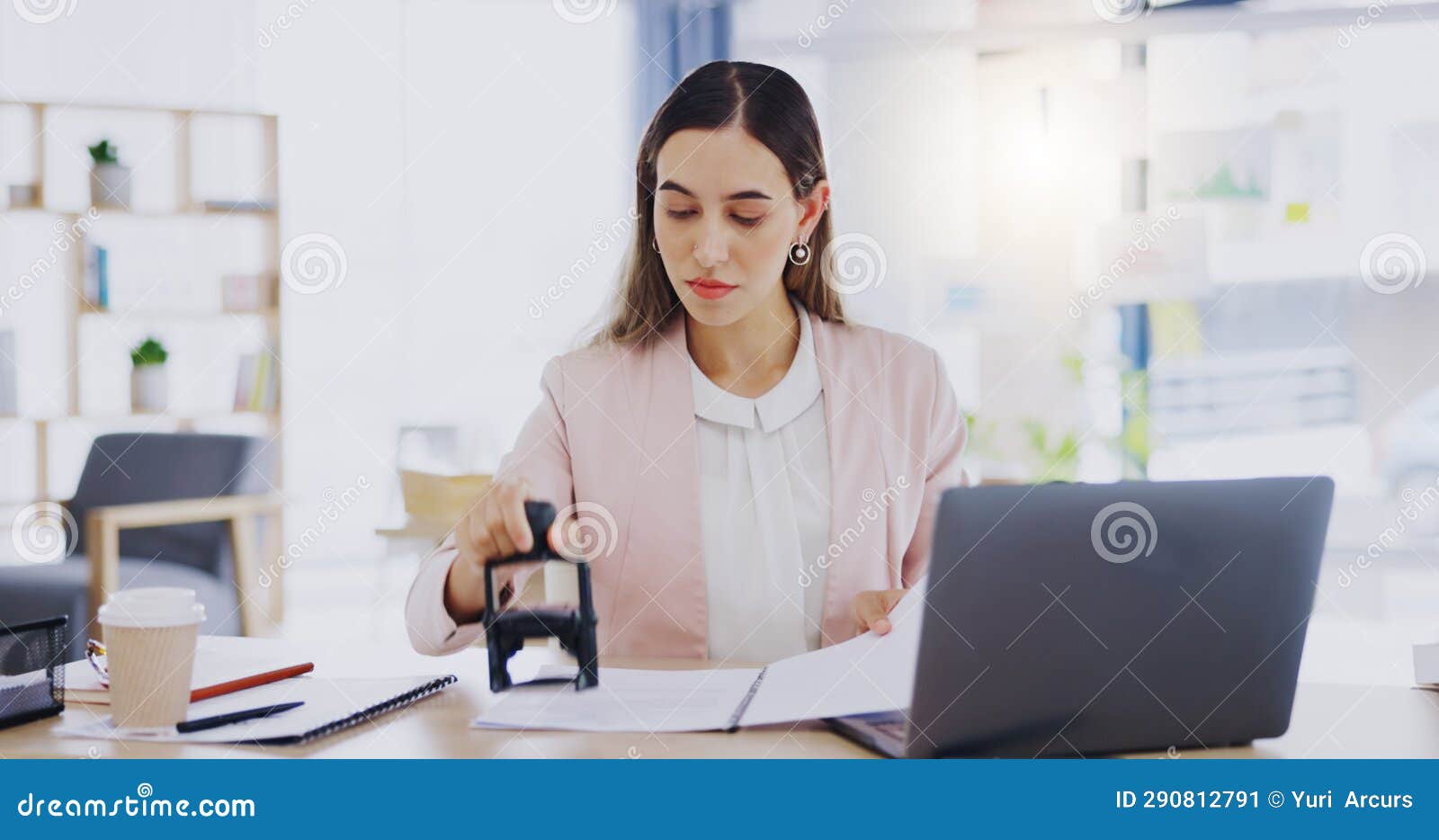 Business Hands, Stamping and Certifying Documents in Office ...