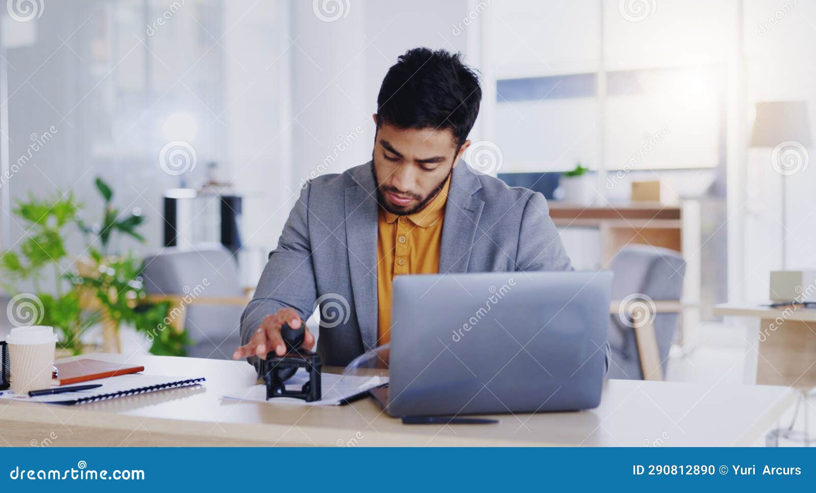 Business Hands, Stamping and Certifying Documents in Office ...