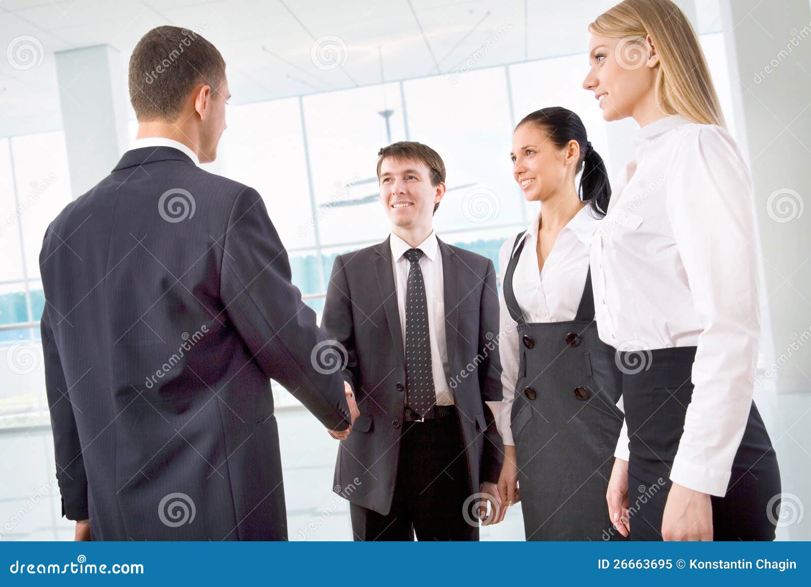 Business handshake stock image. Image of office, cooperation - 26663695