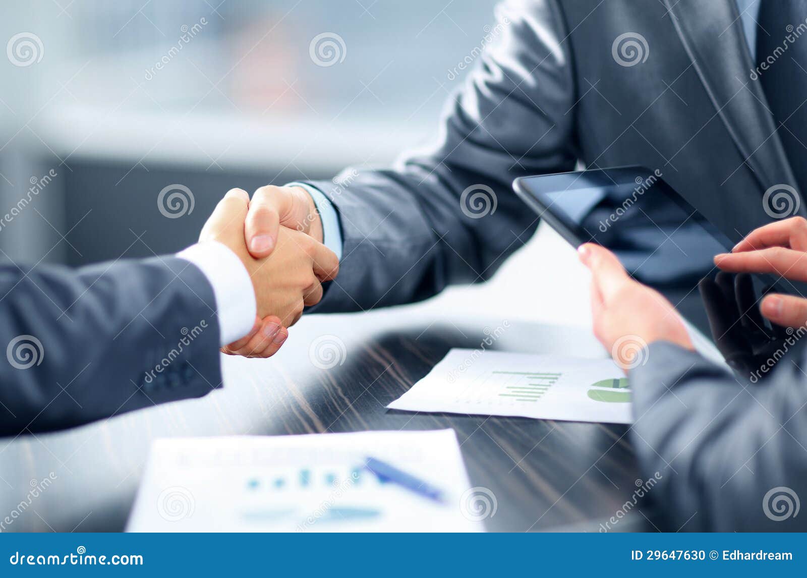 Business handshake stock photo. Image of computer, businesswoman - 29647630