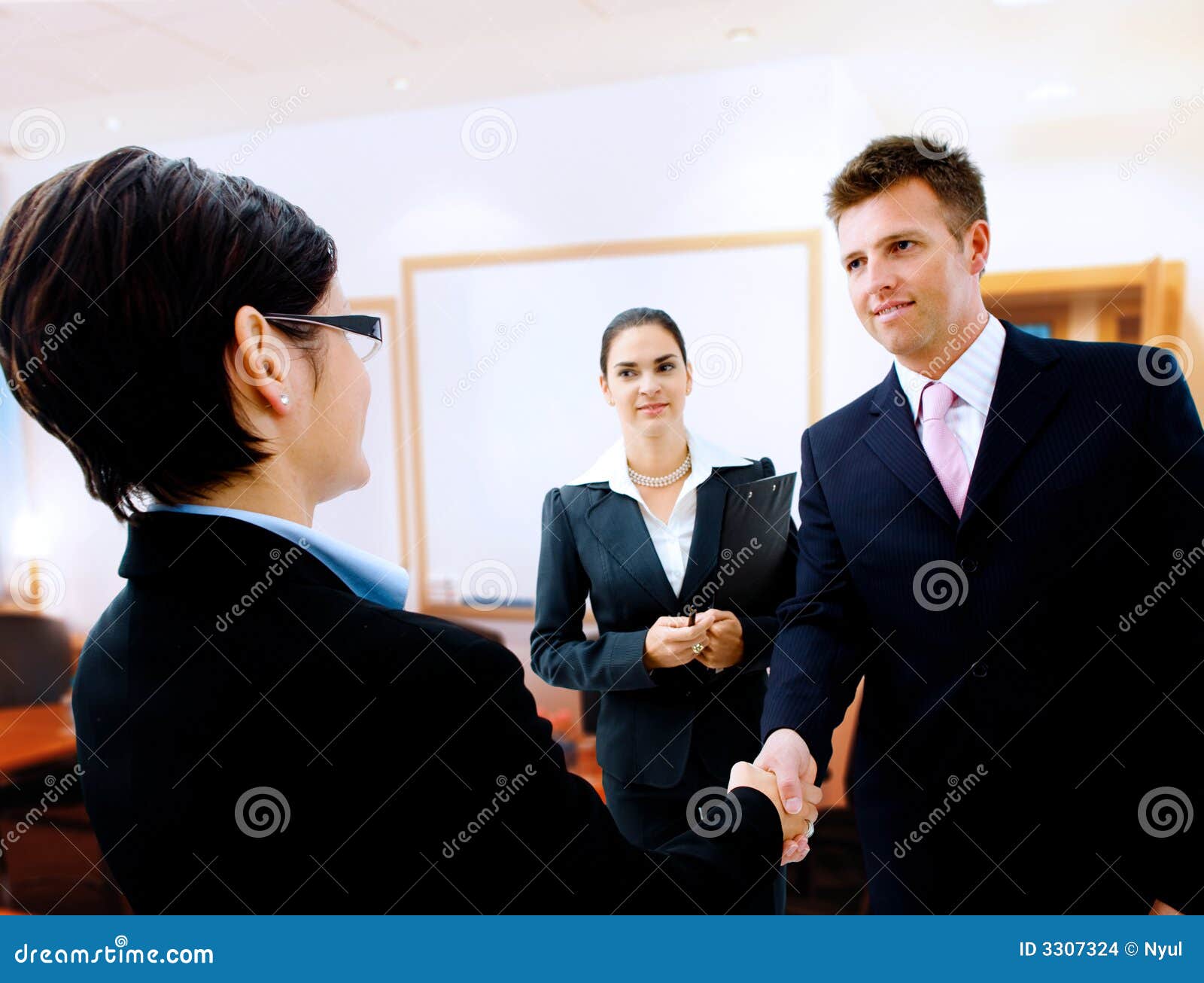 Business handshake stock photo. Image of good, businesswoman - 3307324