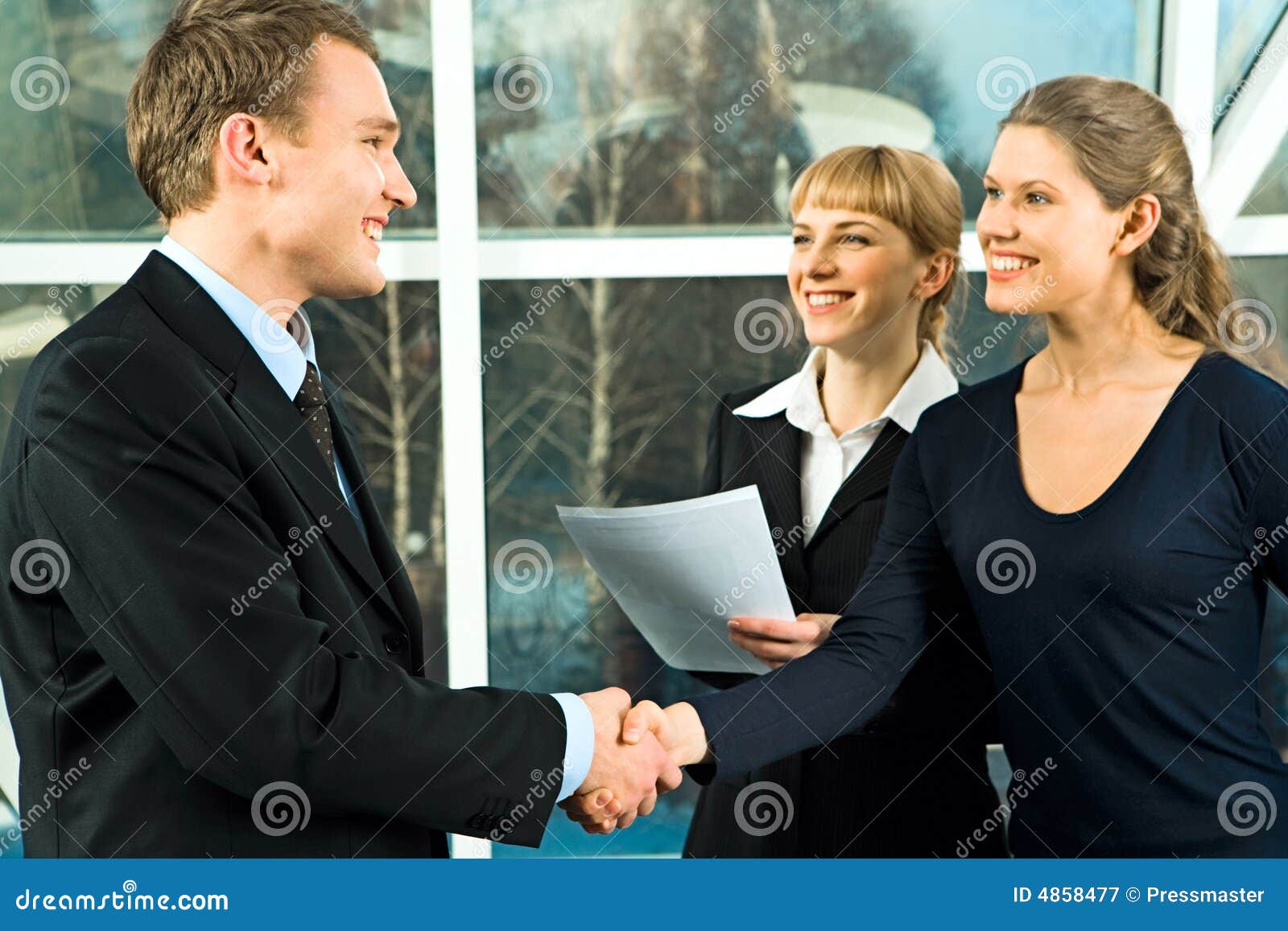Business handshake stock image. Image of friendship, executive - 4858477