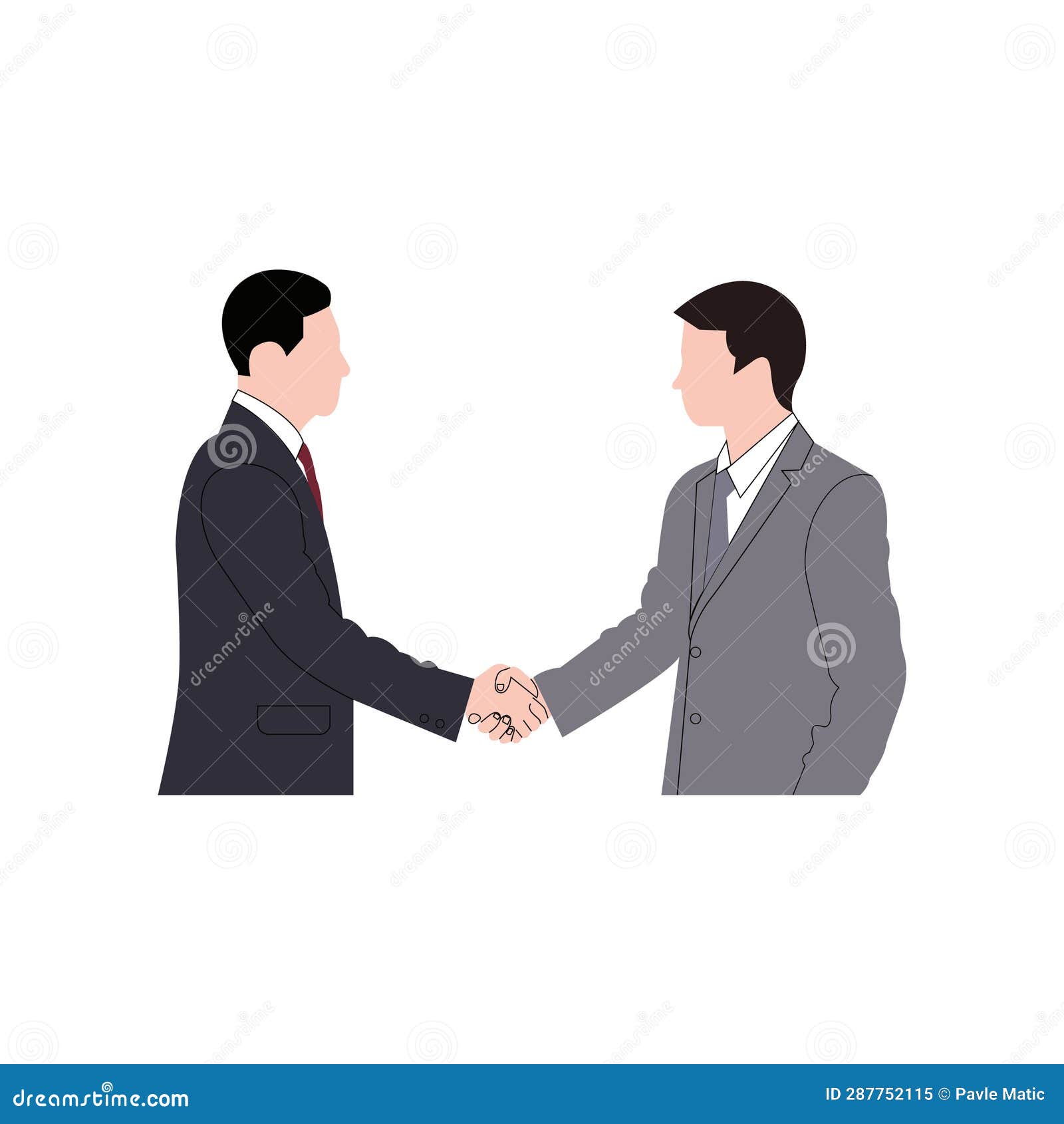 Business Handshake Arm Icon on White Stock Illustration - Illustration ...