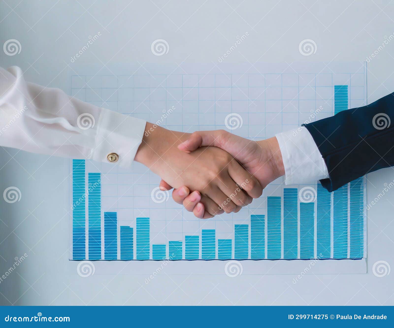 Business Handshake and with Background Financial Graph Analysis Stock ...
