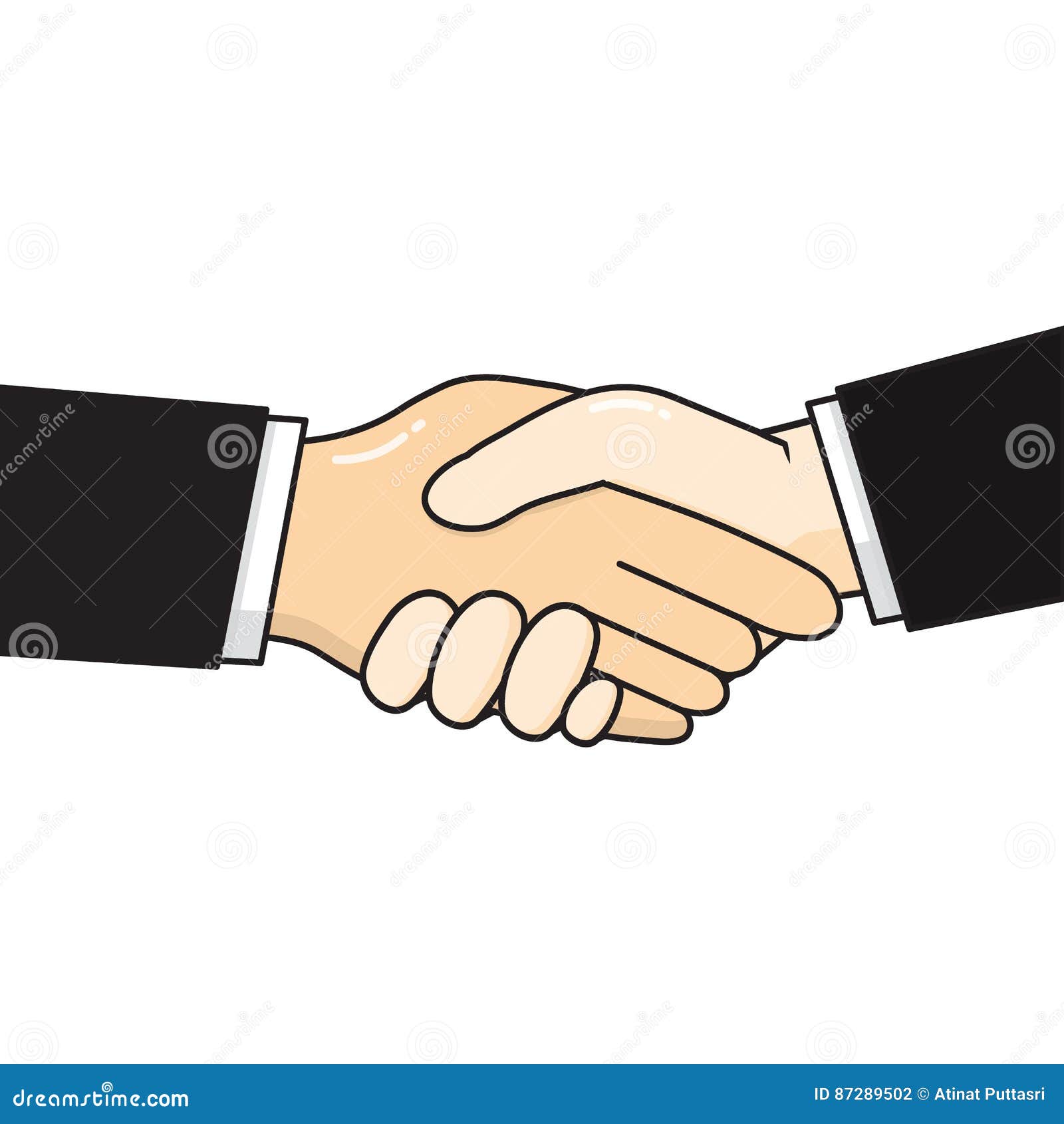 Business Handshake Cartoon Design Stock Vector - Illustration of ...