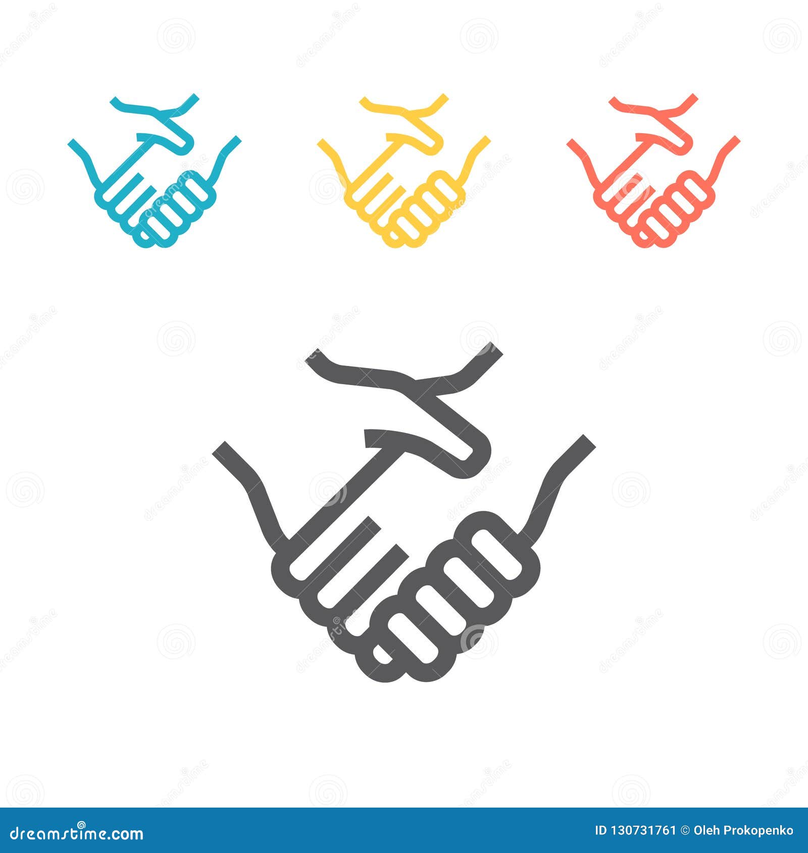 Business Handshake. Contract Agreement Line Art Vector Icon for Apps ... Business Handshake. Contract Agreement Line Art Vector Icon for Apps ...