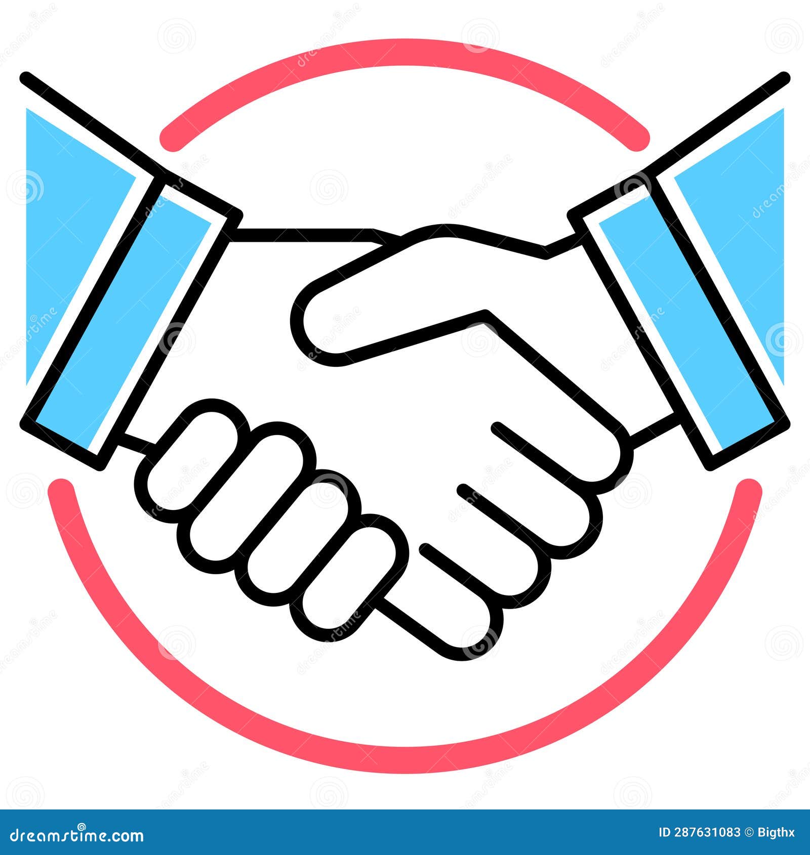 Handshake for Business Mutual Contract Agreement Icon Stock ...